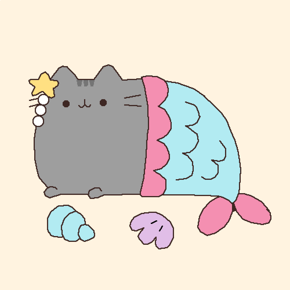 Pixilart - Mermaid Pusheen drawing book 2 by Jeklin