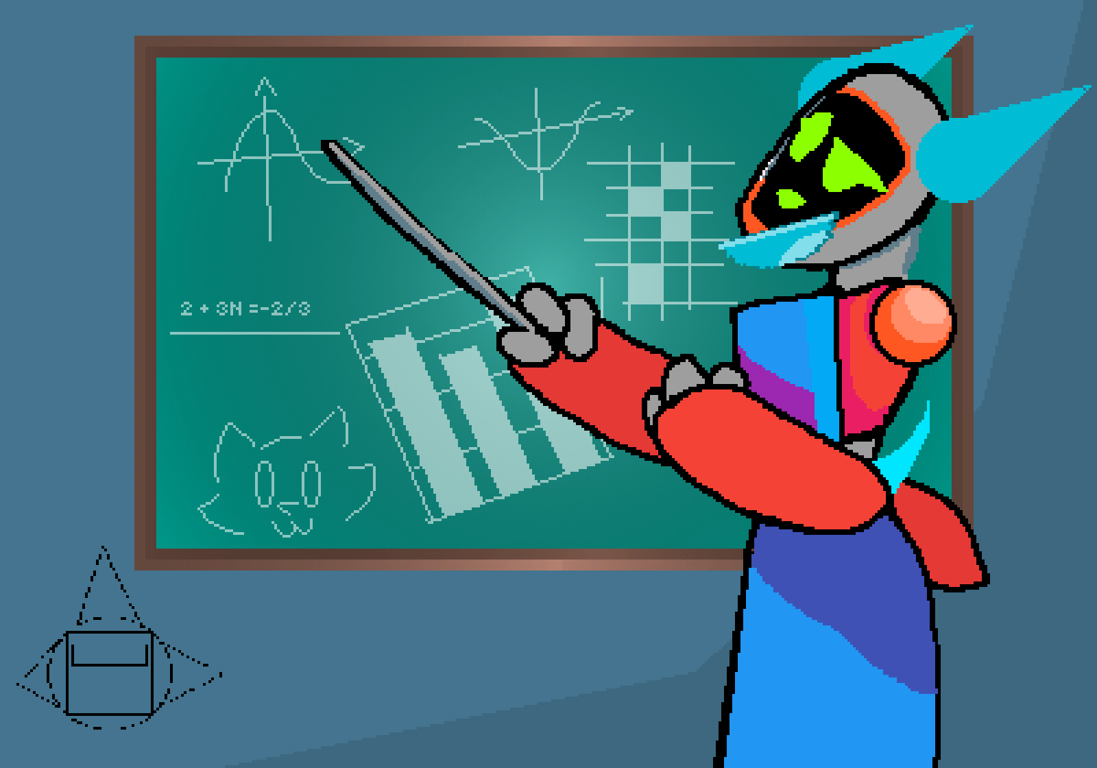Pixilart Robot Teacher By Umbral571