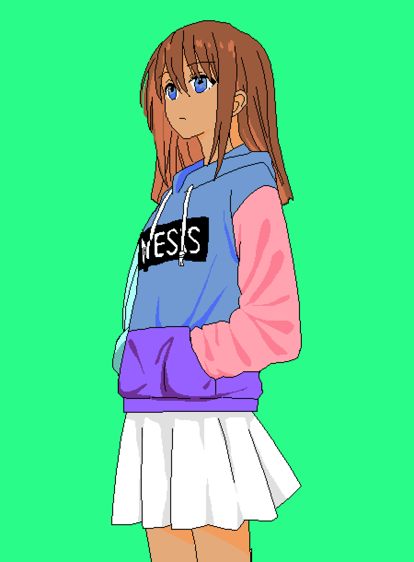Pixilart - Anime Girl Base by Ifroggys