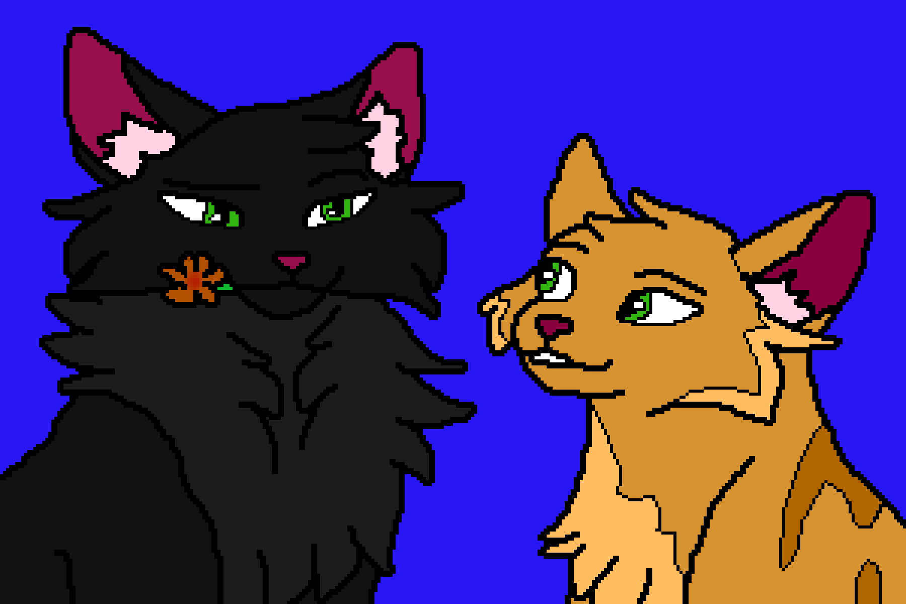 Pixilart - Larksong and Sparkpelt by 1st-Eclipse