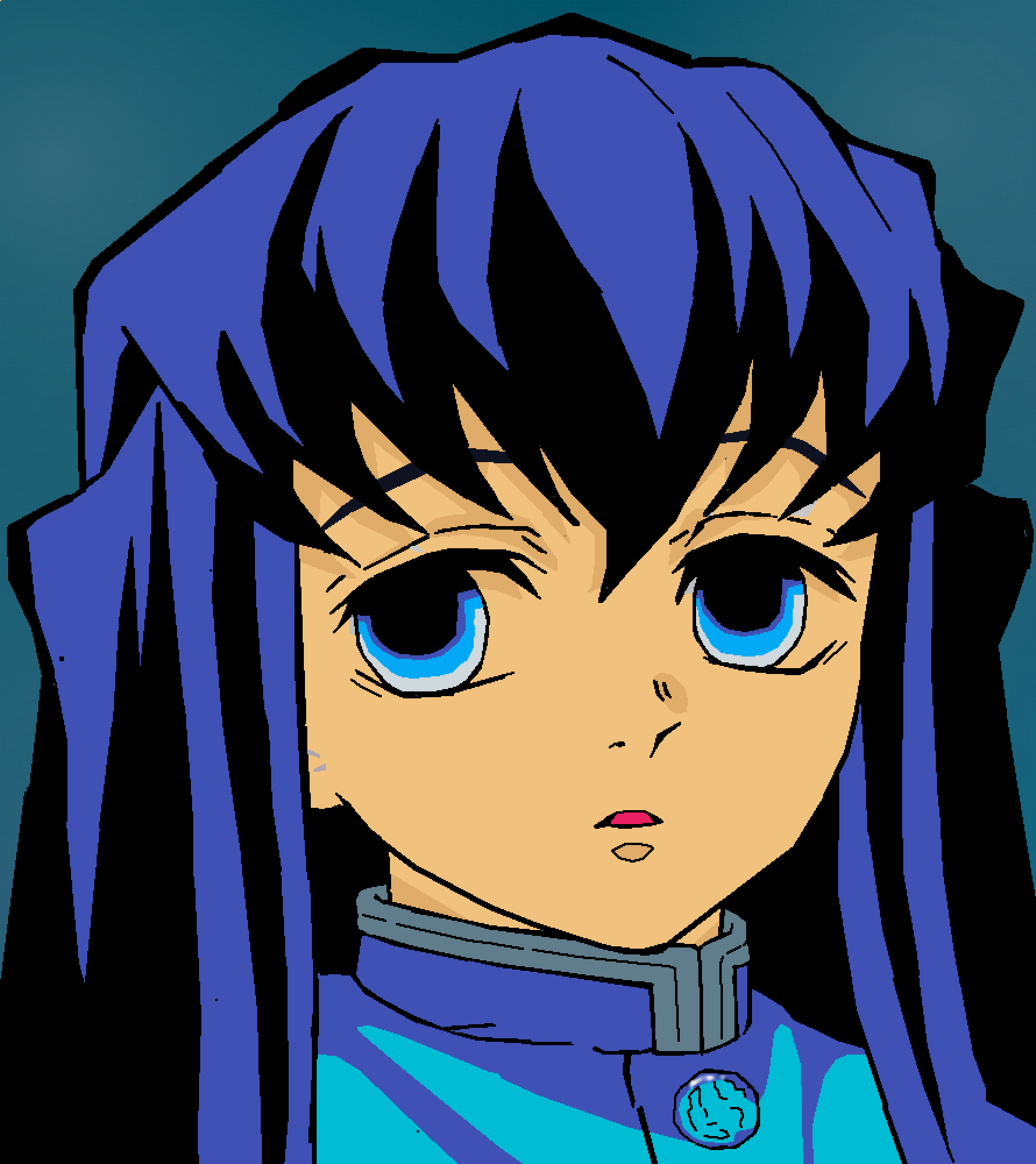 Pixilart - muichiro base☁ by DemonSlayer10