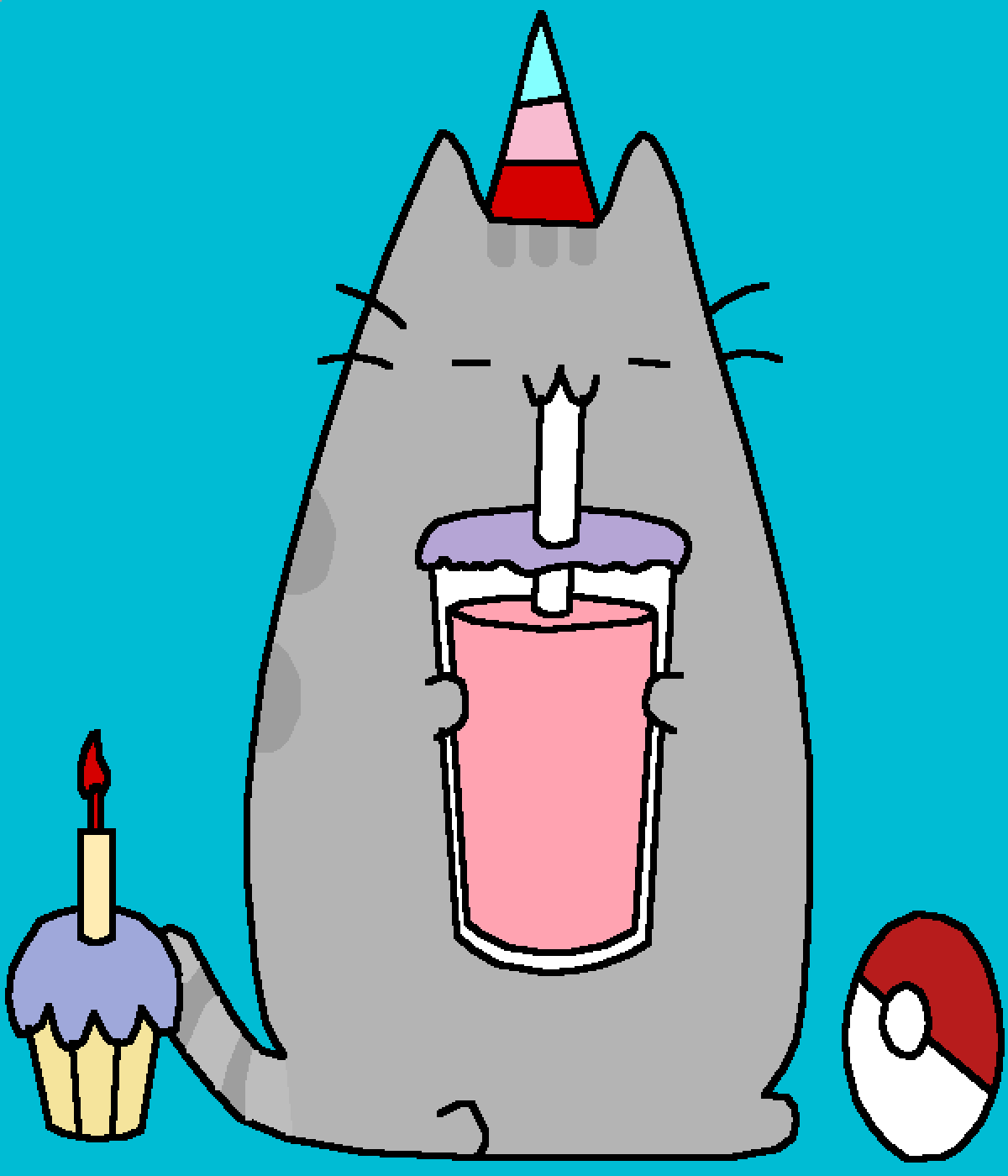 Pixilart - bIrThDaY PuShEeN BaSE by Annaley-sanrio