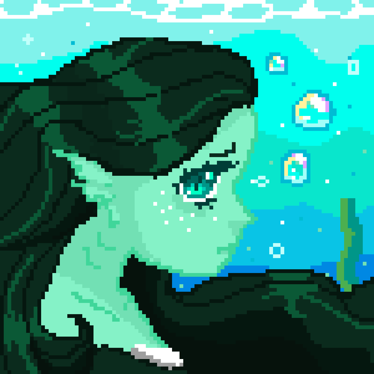 Pixilart - sad mermaid by elunara