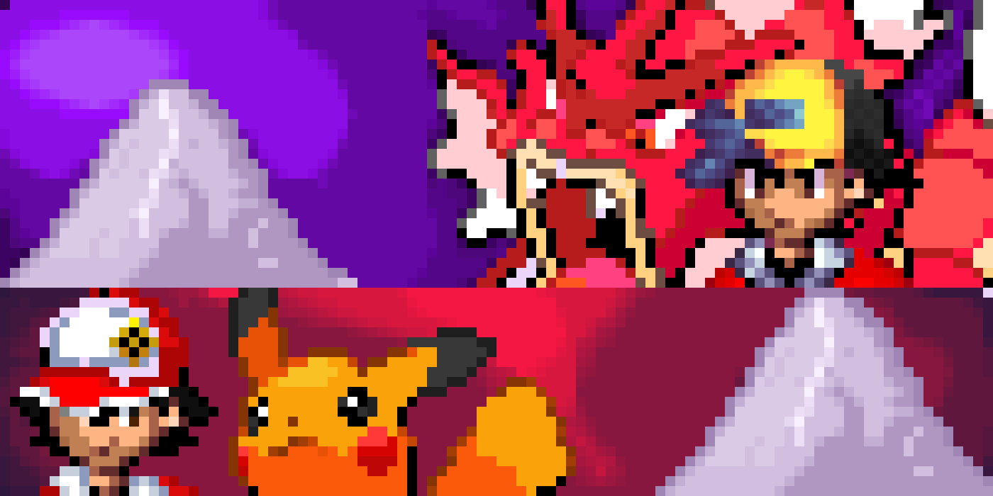 Pixilart - red vs gold, on mt sliver by imJUSTaKIDD