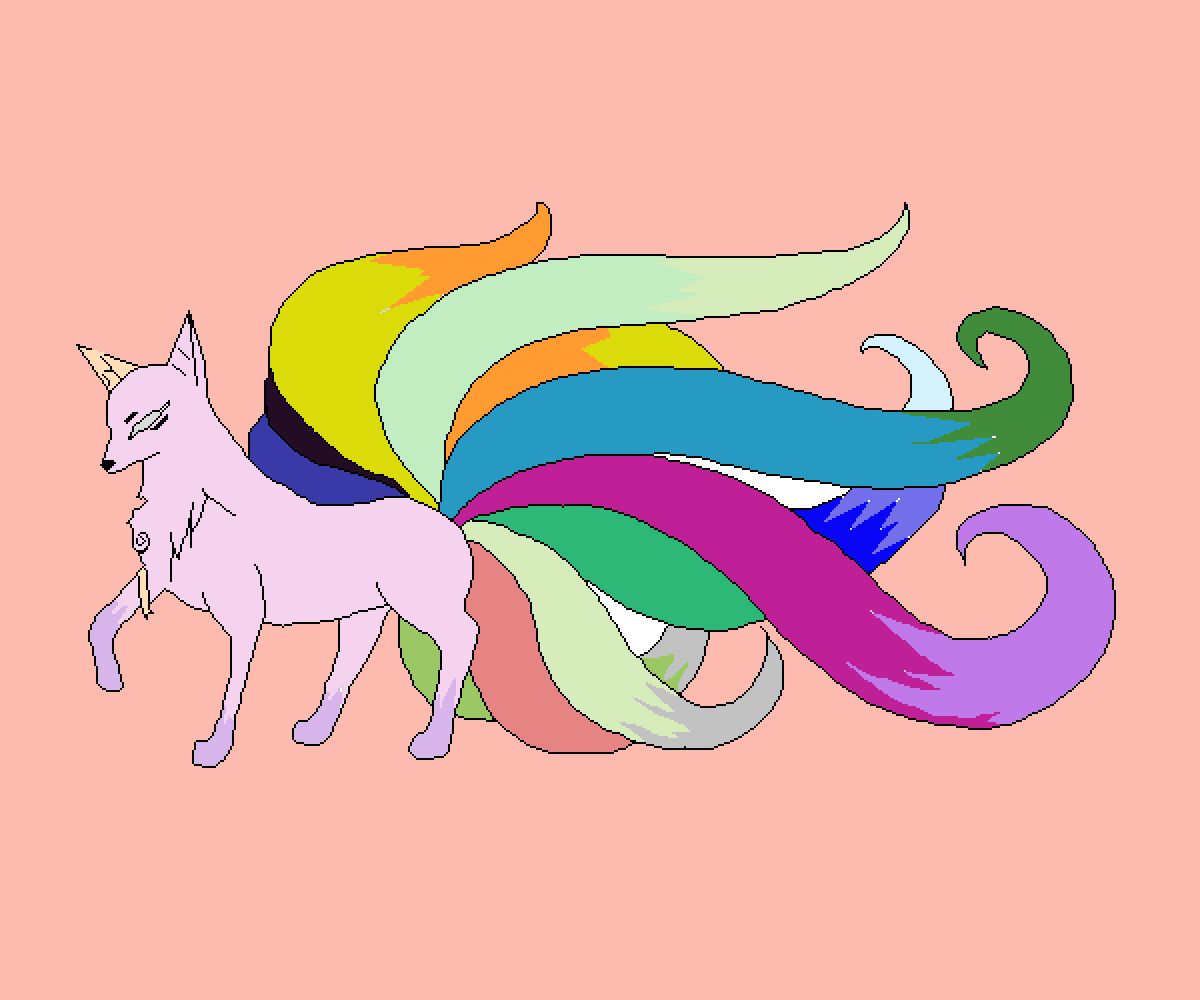 Pixilart - Kitsune (Ninetails) Base by Nathan-Lindo