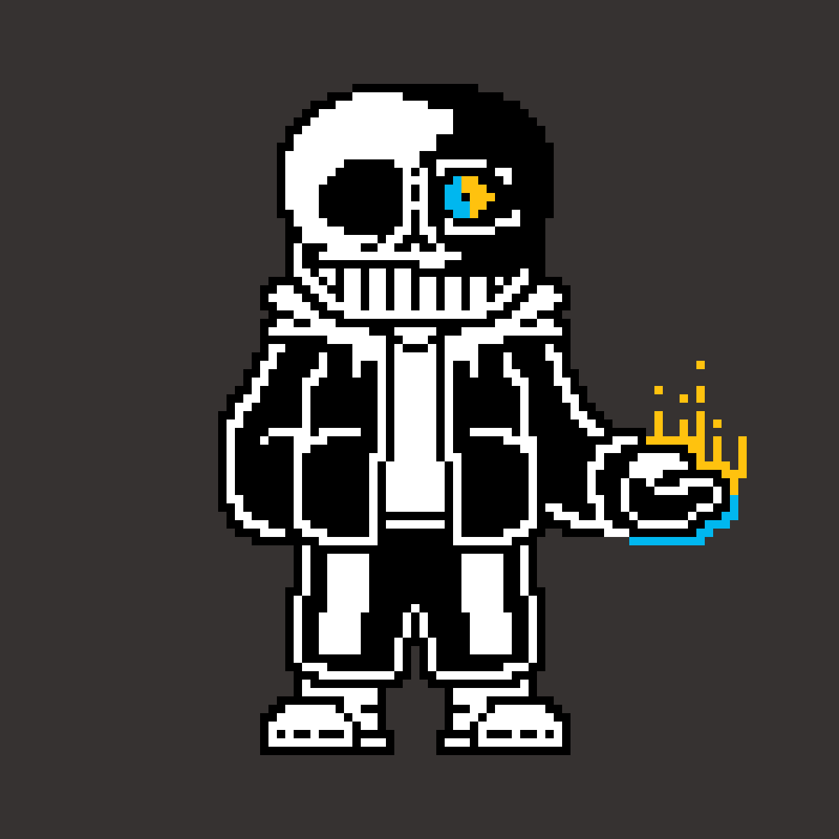 Pixilart - Hard mode sans by pop1012
