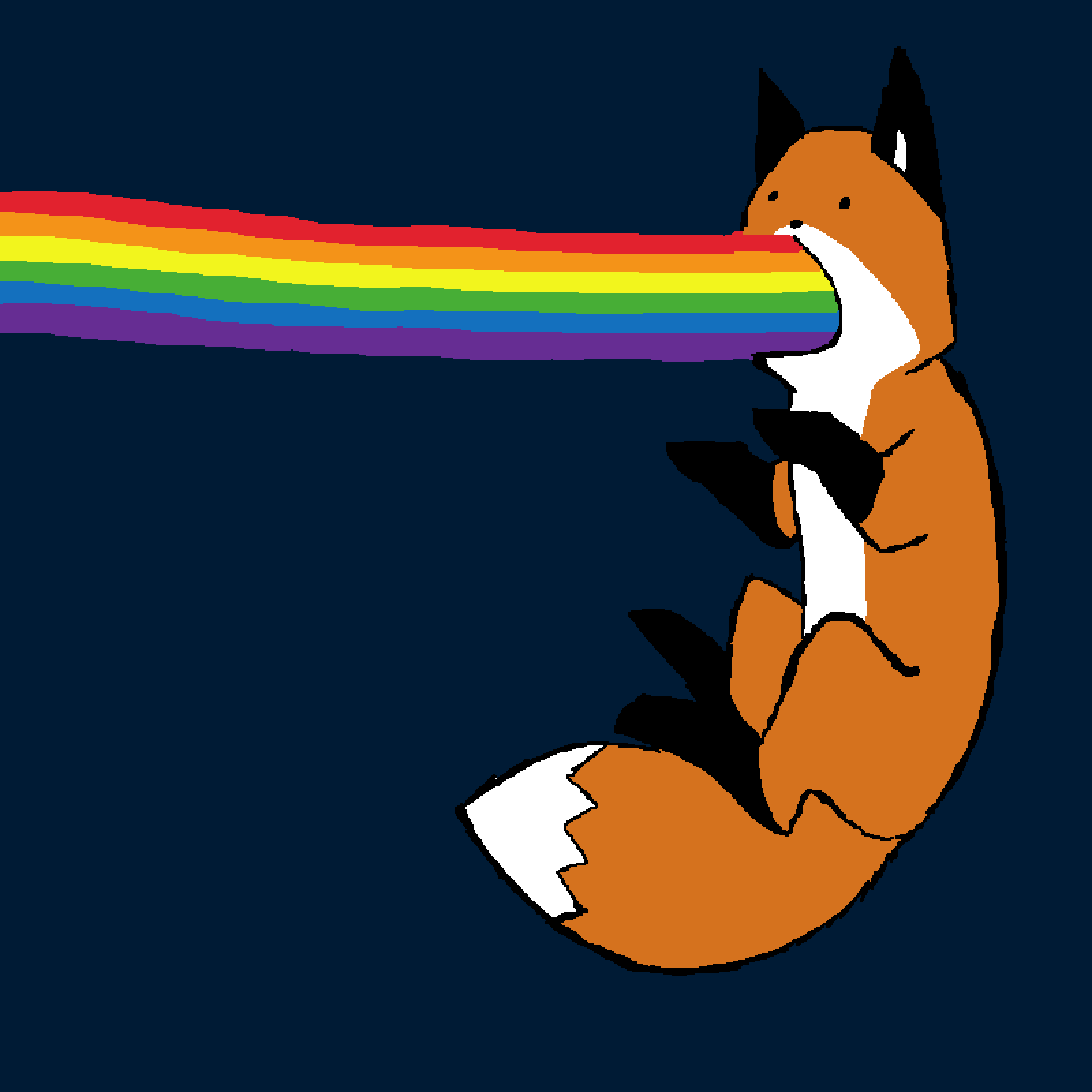 Pixilart - Rainbow Fox by Furry-fox-7755