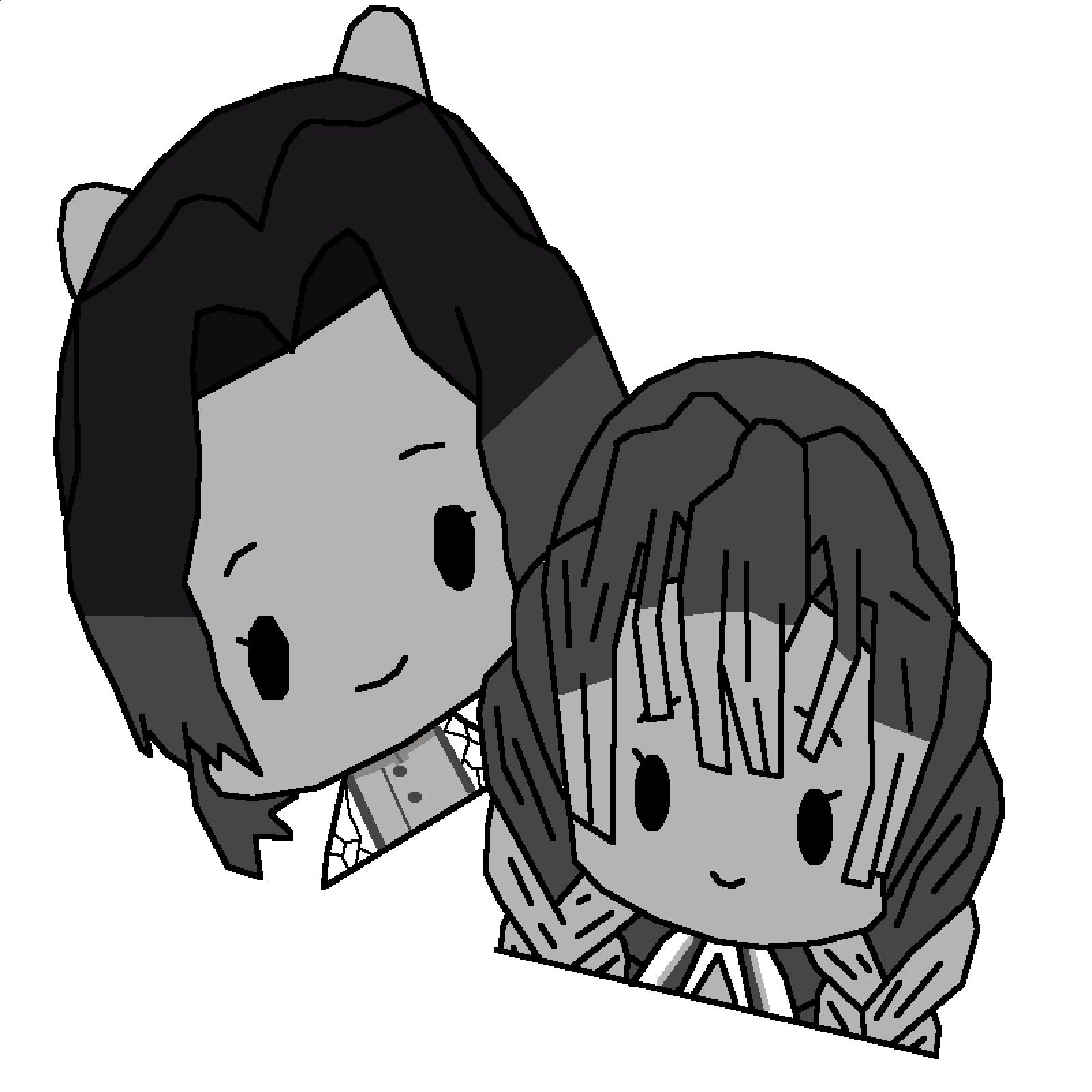 Pixilart - Shinobu & Mitsuri Chibi Base demon slayer by AnImEDrawIng100