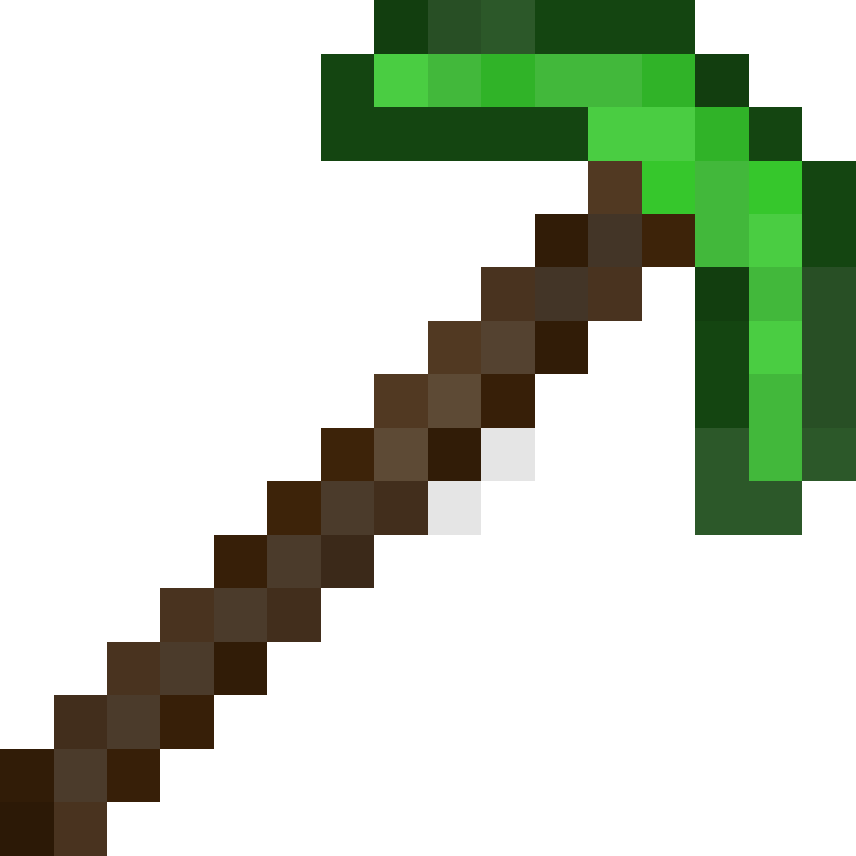 Pixilart - emerald pickaxe by Megh-the-great