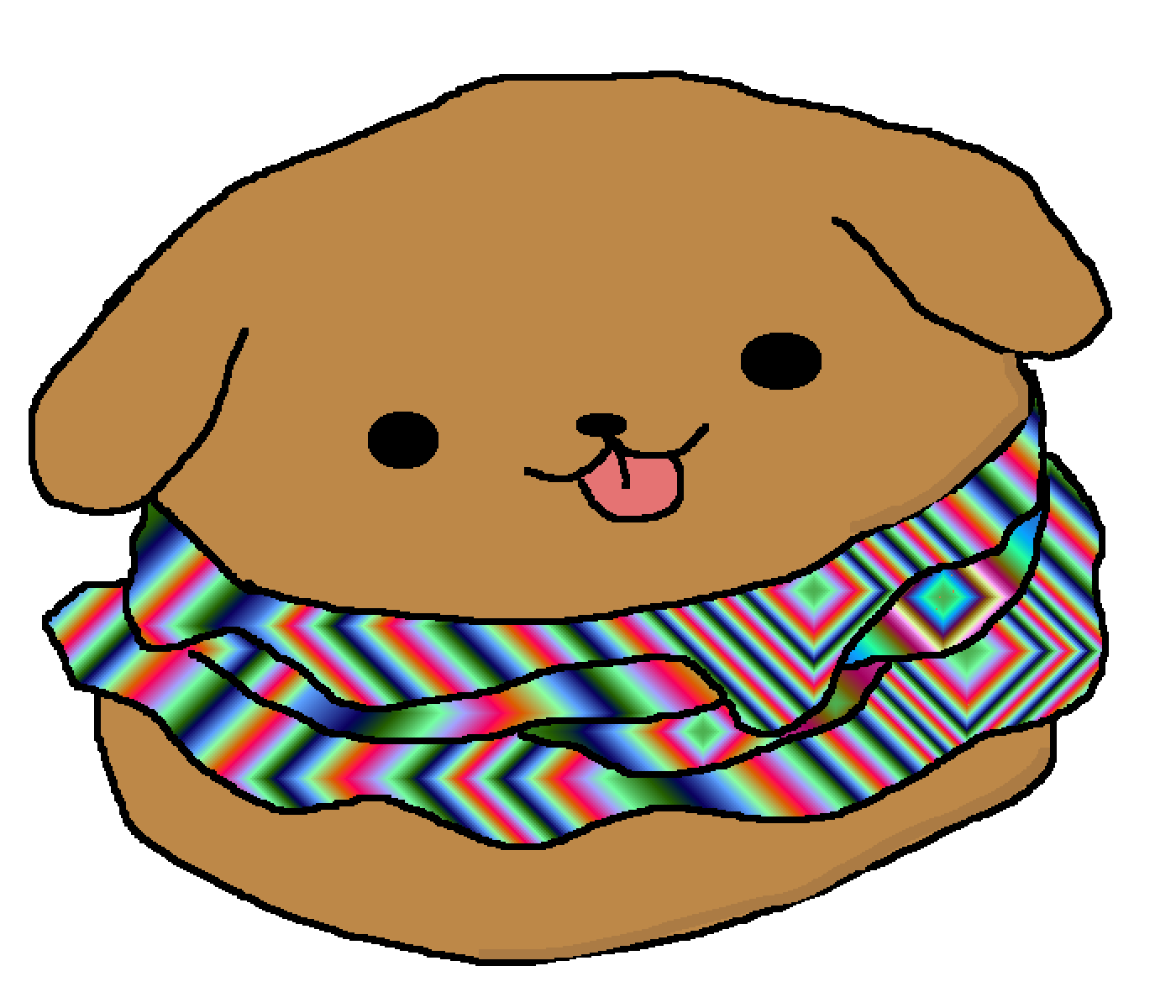 Pixilart - dogburger collab by paperlog