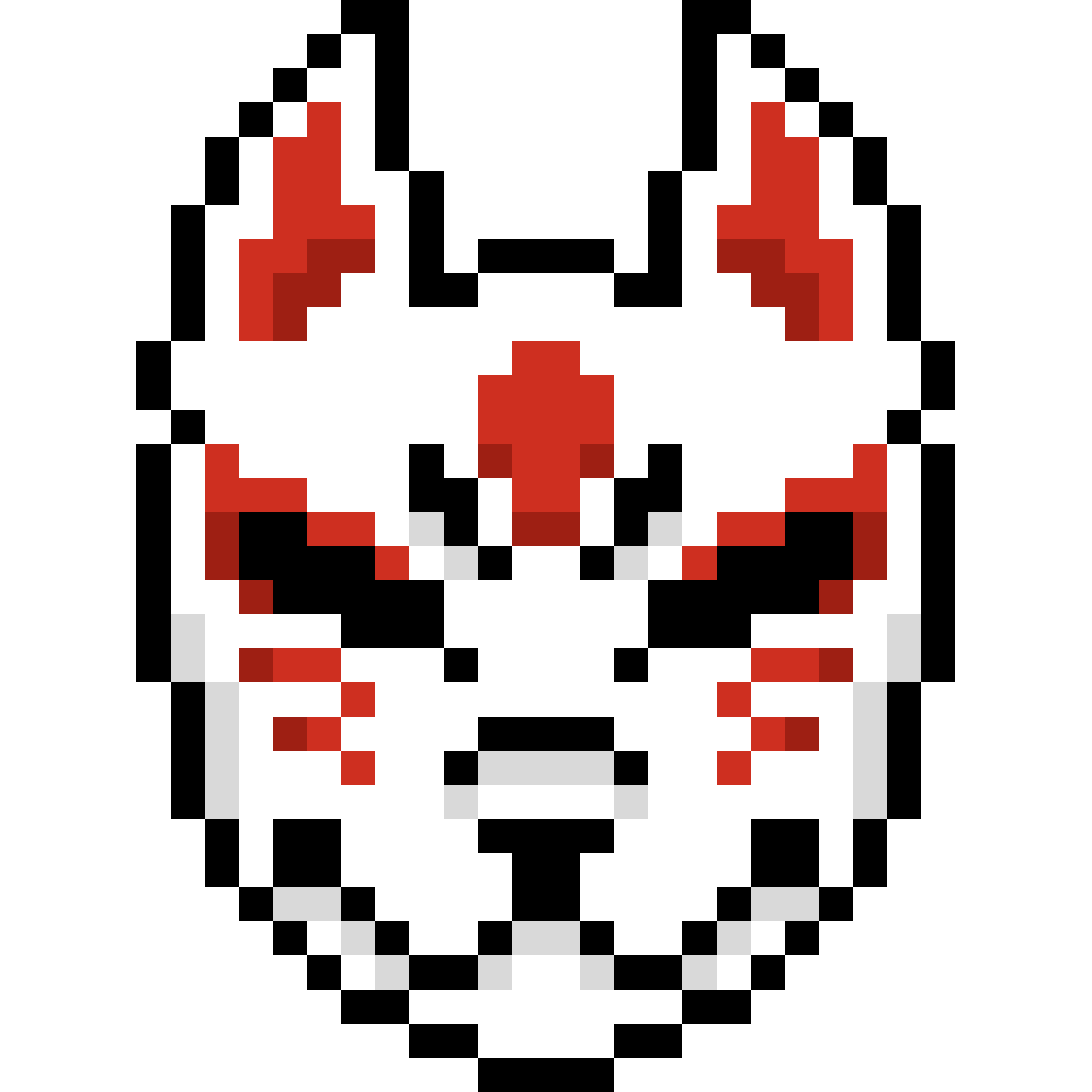 Pixilart - Kitsune Japanese Pixel Mask by heilsena