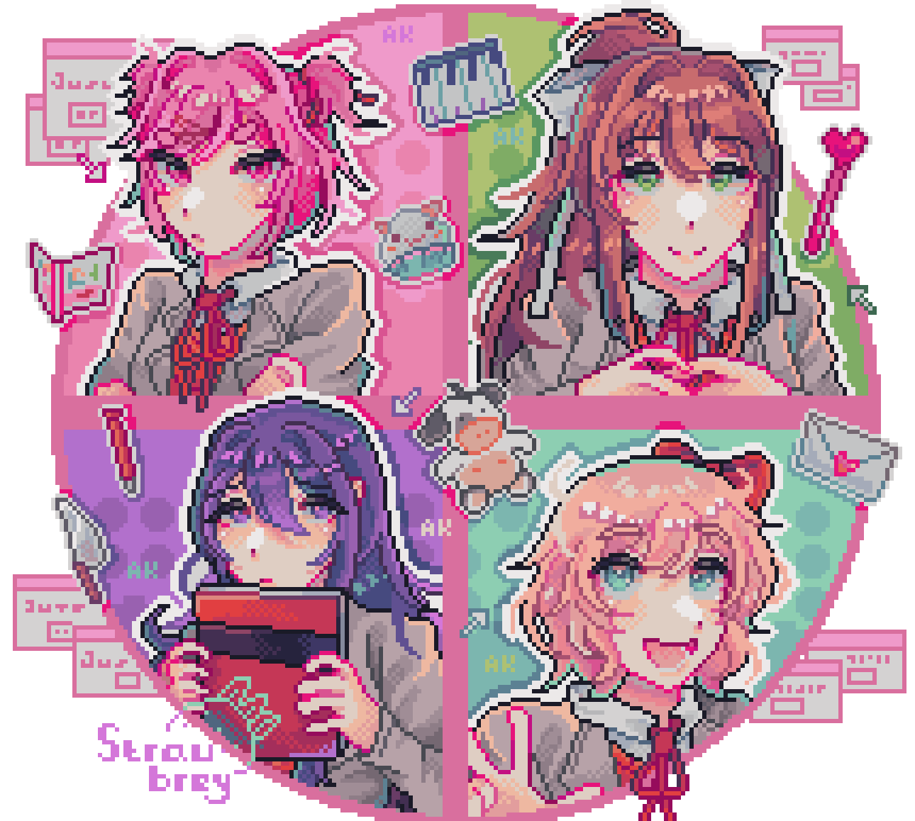 Pixilart - Doki Doki Forever! 💕 by Straubrey