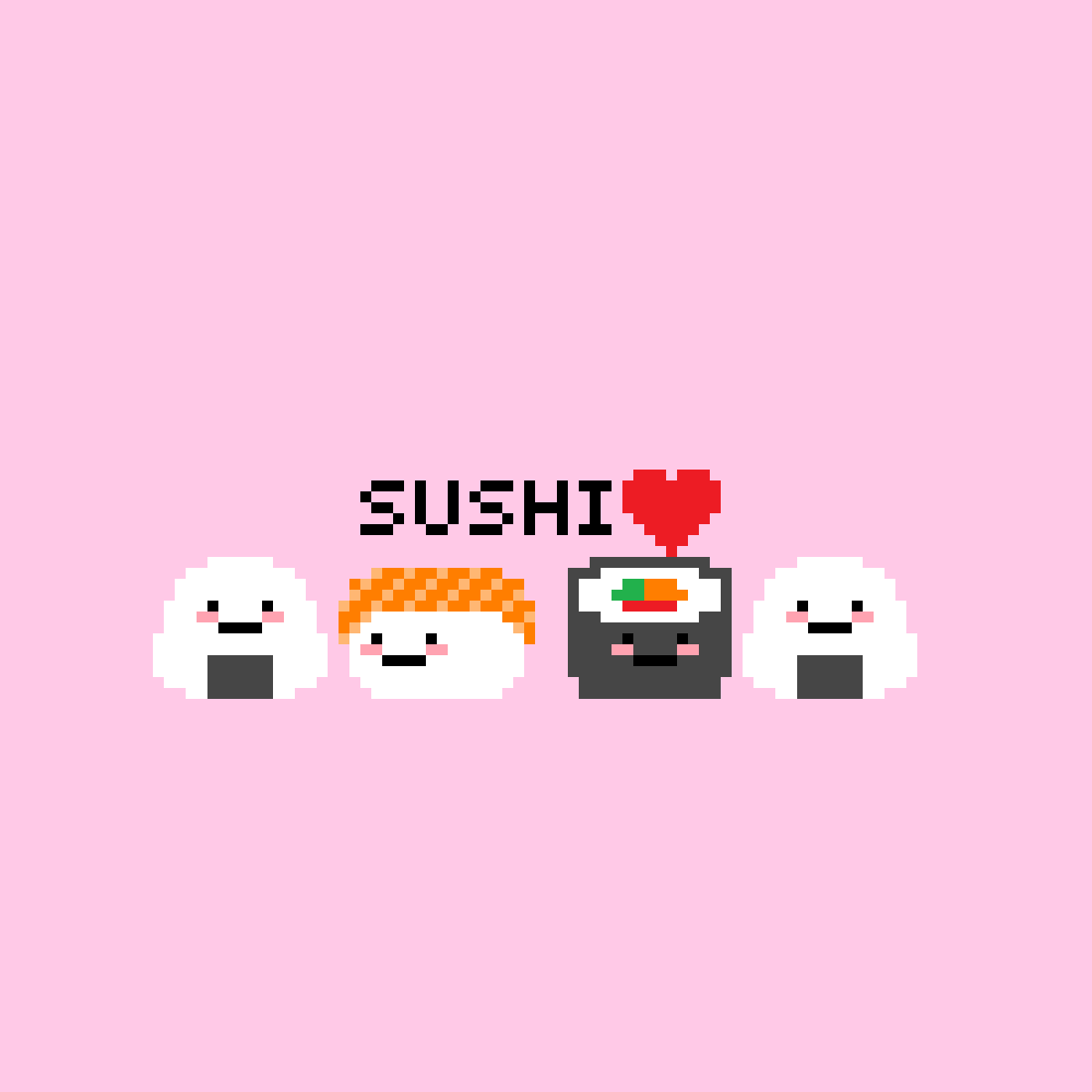Pixilart - Sushi Pixel Art by CuteCreator7