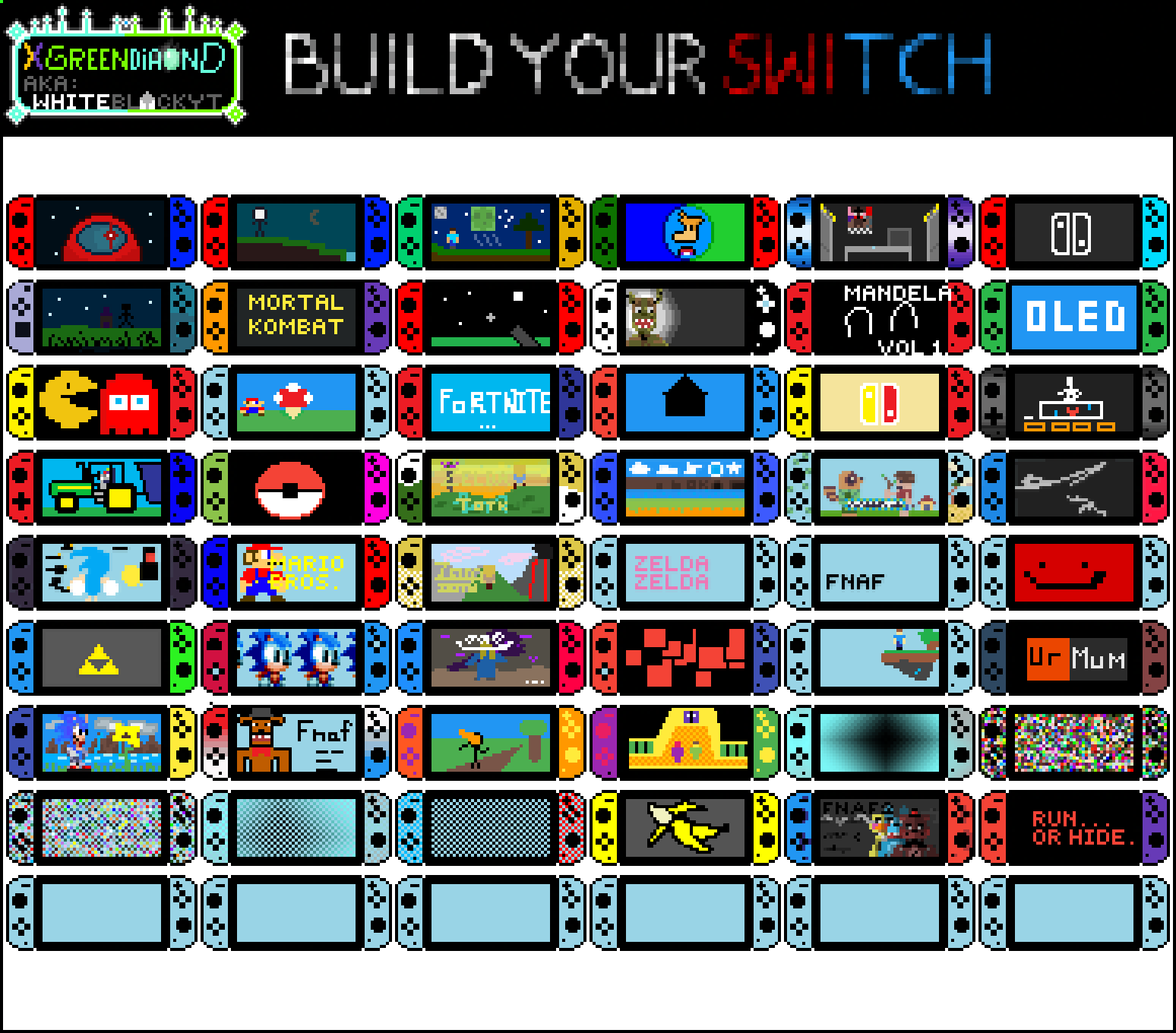 Pixilart - Make Your Nintendo Switch! (MINES THE FNAF 2) by furryboi1230001