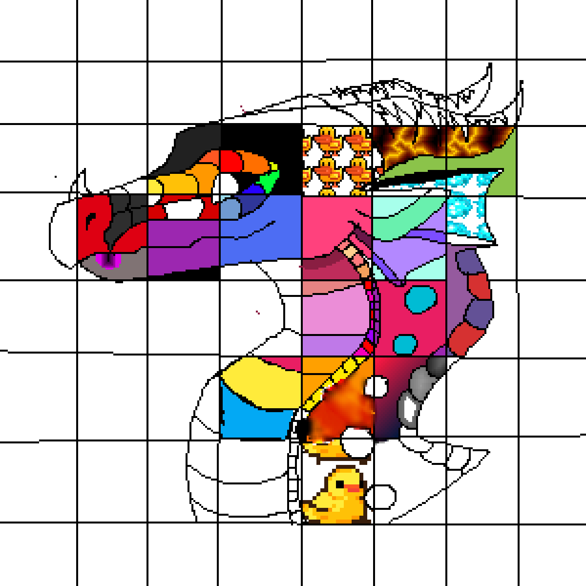 Pixilart - Color in a square of this Rainwing 12/11/23 by entityofcreatio