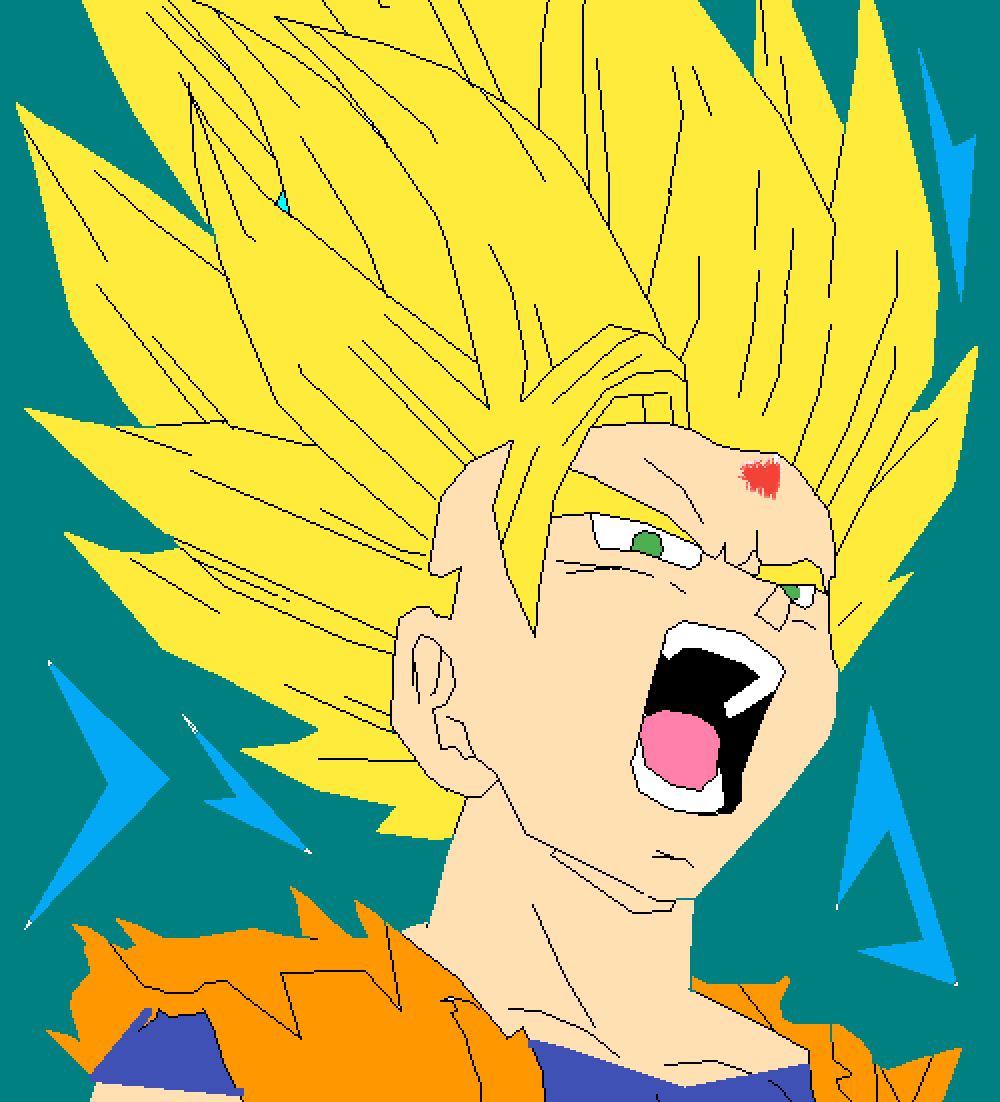Pixilart - Gohan ssj2 by imaanimaefan223