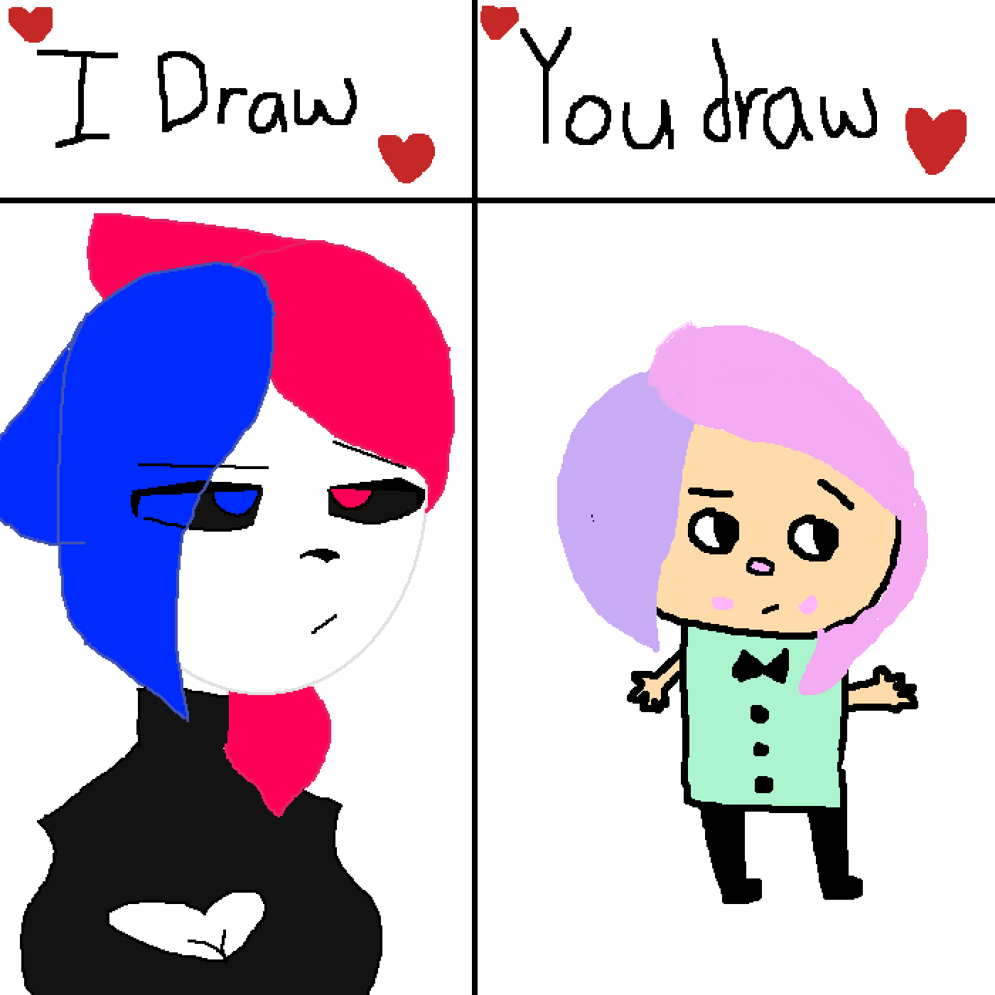 Pixilart - I Draw You Draw Base by Crispy3