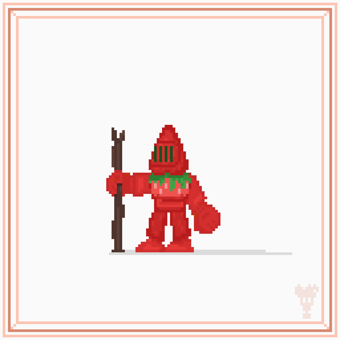 Pixilart - Strawberry Knight by 8-Bit-Retro