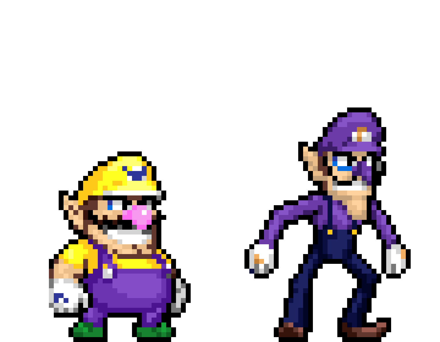 Pixilart - Wario and Waluigi by Bowserbeatdown