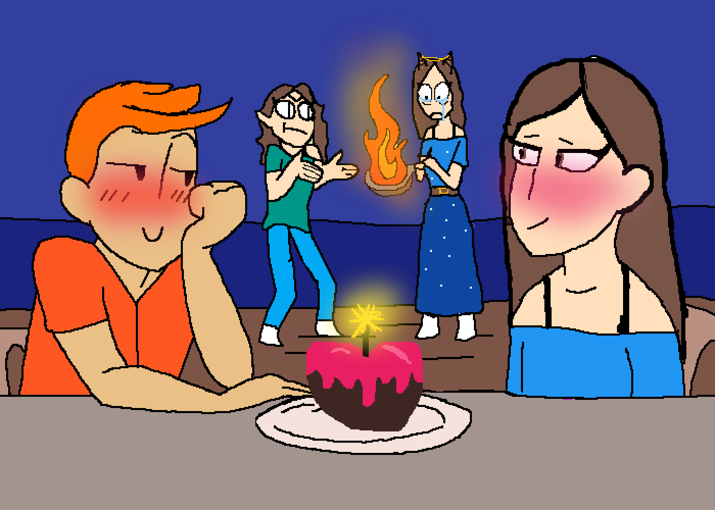 Pixilart - Dinner date Collab! by CasualBi