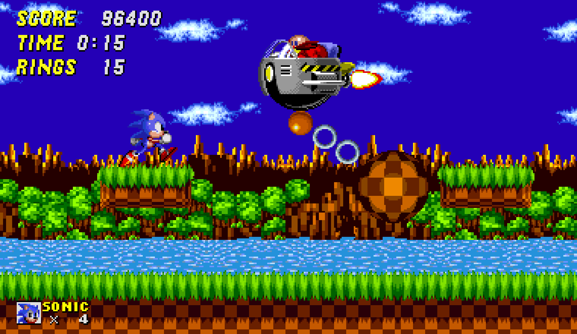 Pixilart - Green Hills Zone Act 3 boss fight by FLAREON2211226