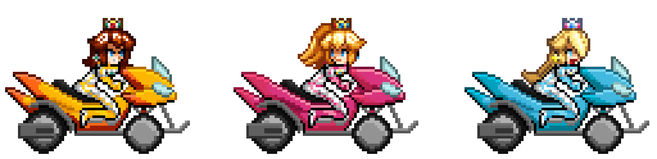 Pixilart - Three Princesses Racing by henthorneaaron9