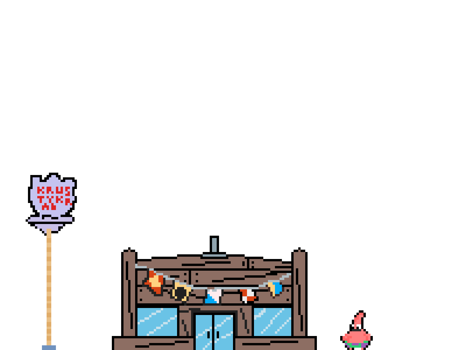 Pixilart - Patrick at the krusty krab by EEM