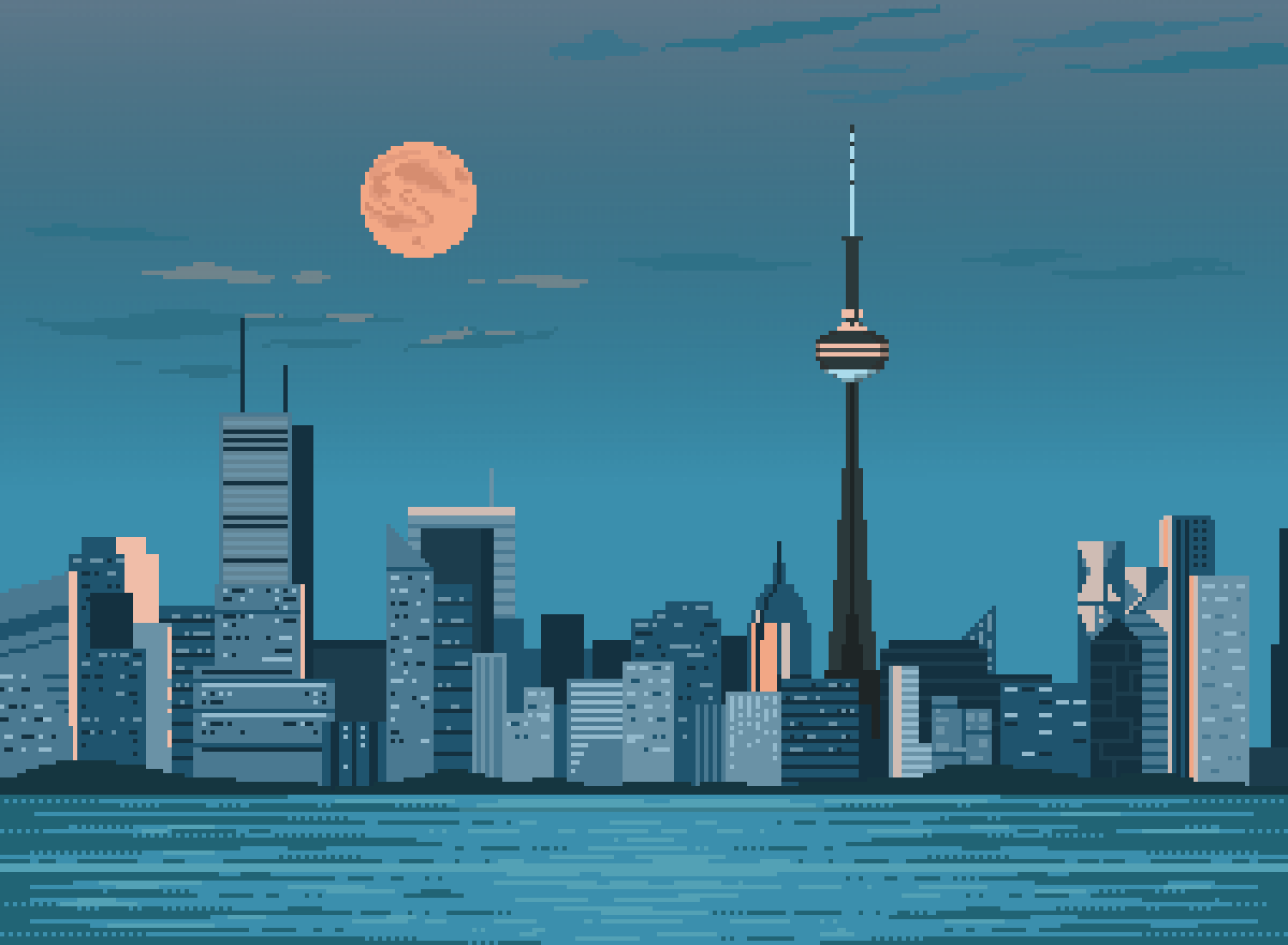 Pixilart - toronto cityscape by pudgeeart