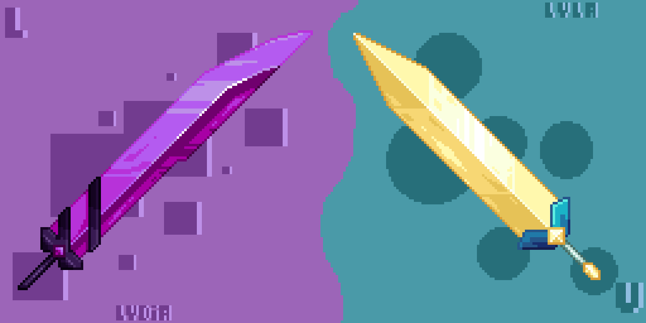 Pixilart - lyla and lydia's swords by Lvpvn