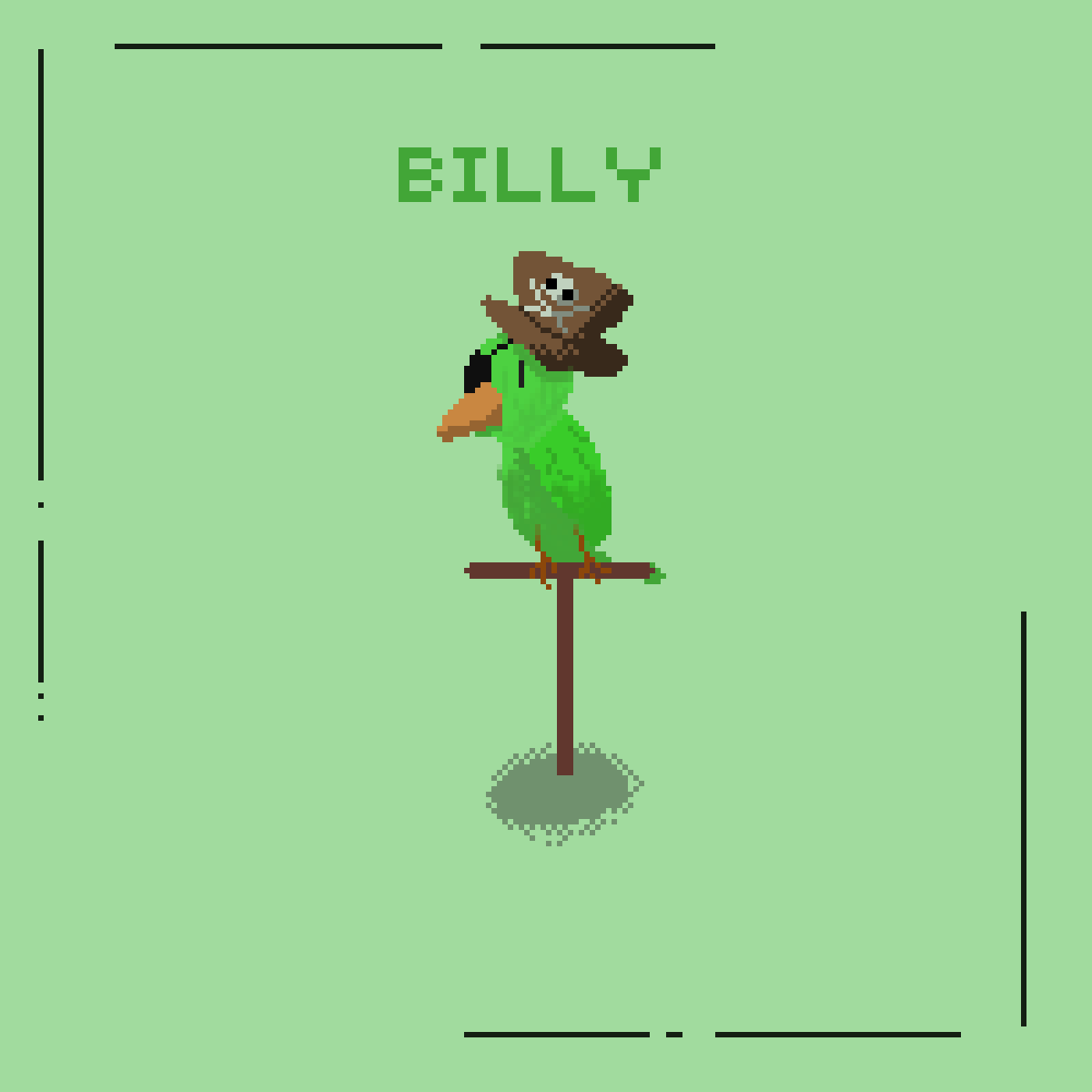 Pixilart - Billy the parrot pirate by Octopie34