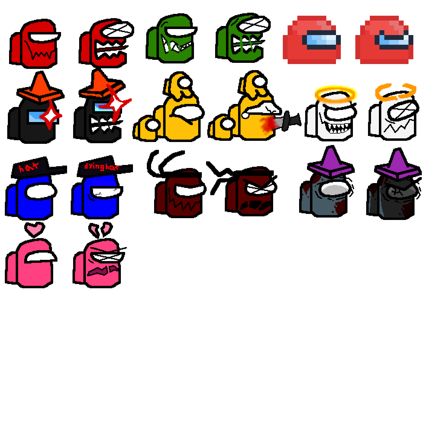 Pixilart - Fnf impostor icons(unfinished) by LandonLMR