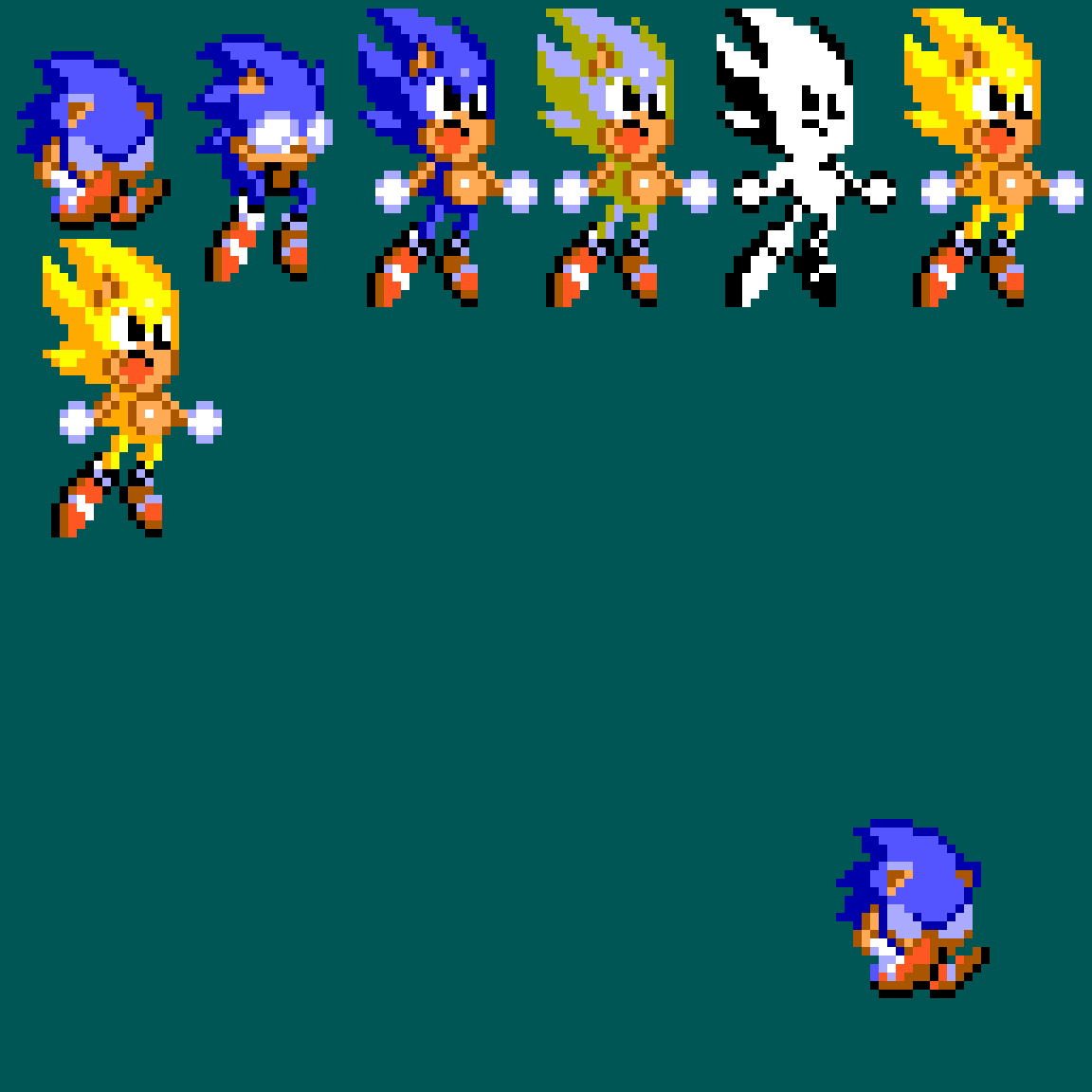 Pixilart - SMS super sonic transformation v.01 by RafaStudios2025