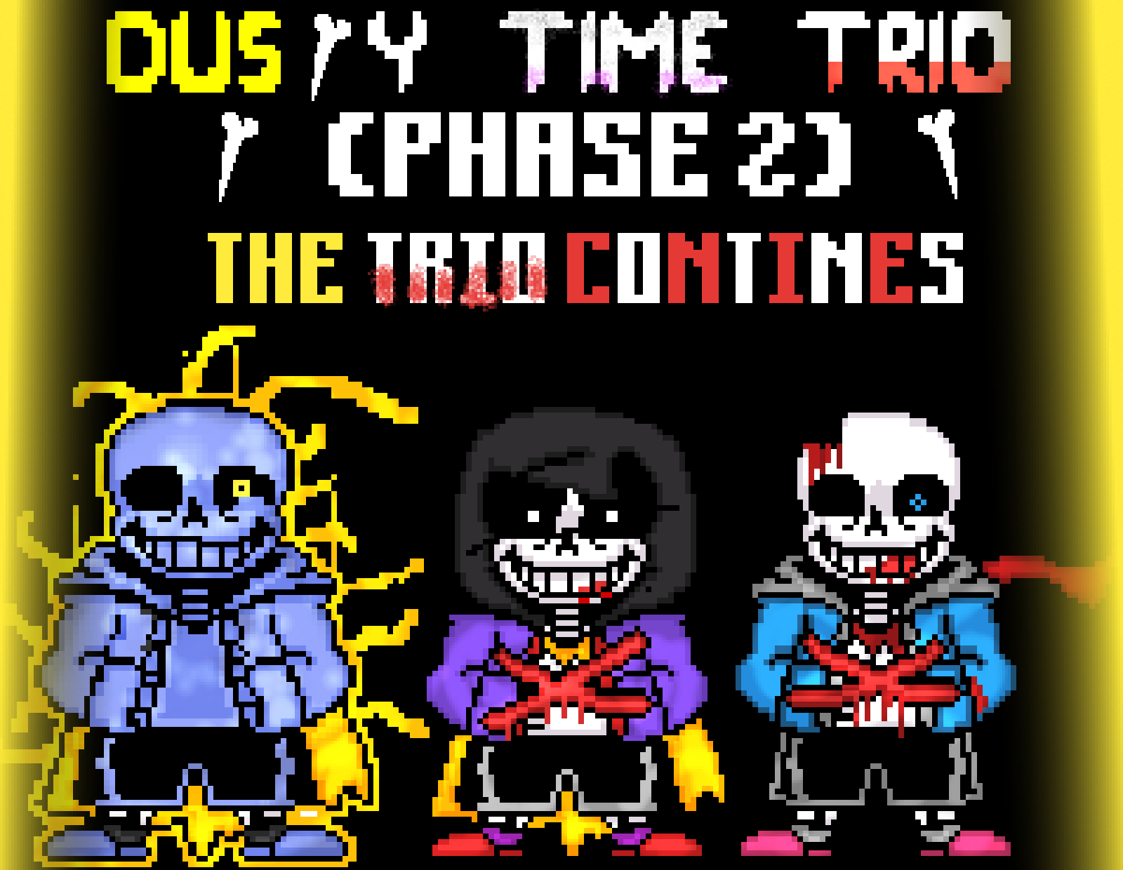 Pixilart - Dusty Time trio phase 2 by CharaE-Official