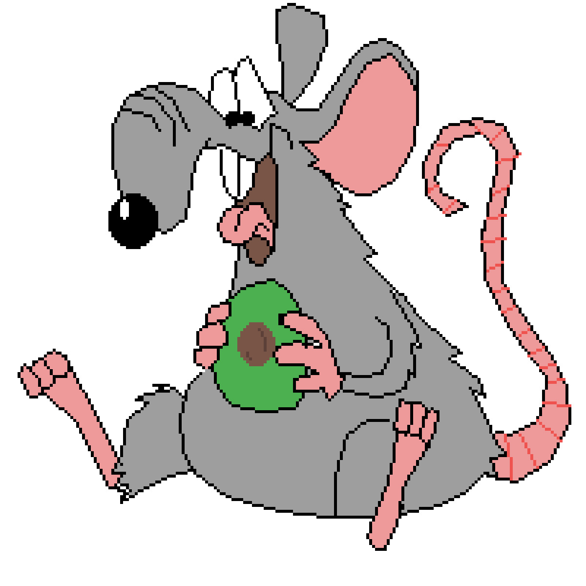 Pixilart - rat eating an avocado by CrazyCatLady13