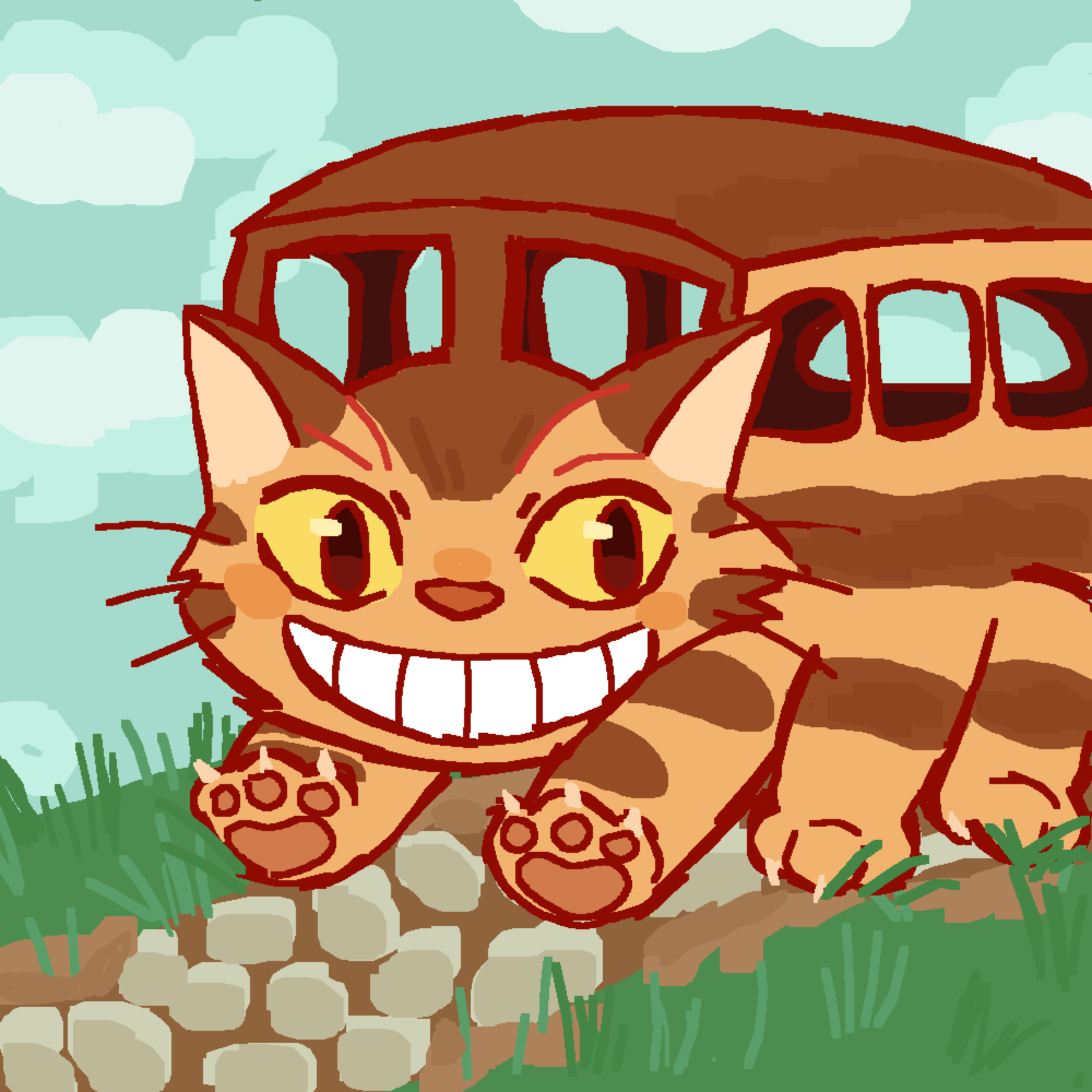 Pixilart - Catbus! Request from @Tiny-T-Rex ! by StarlingDarling