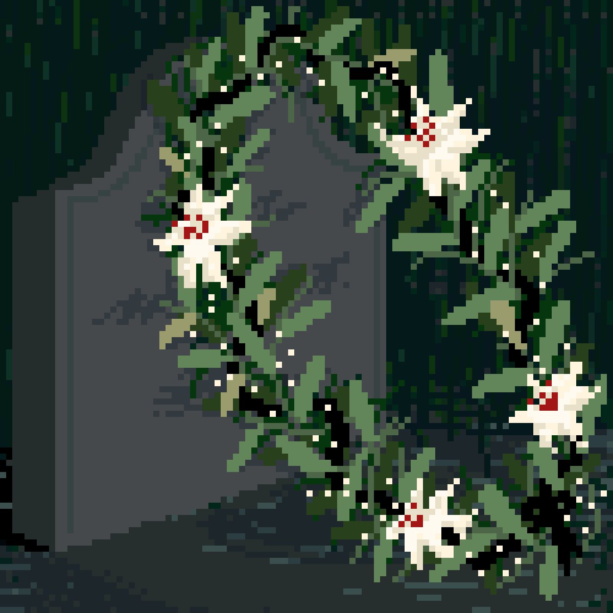 Pixilart - funeral wreath by smirtmol