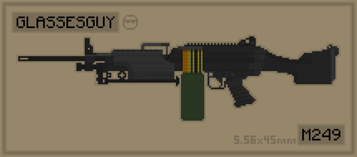 Pixilart - M249 by GlassesGuy