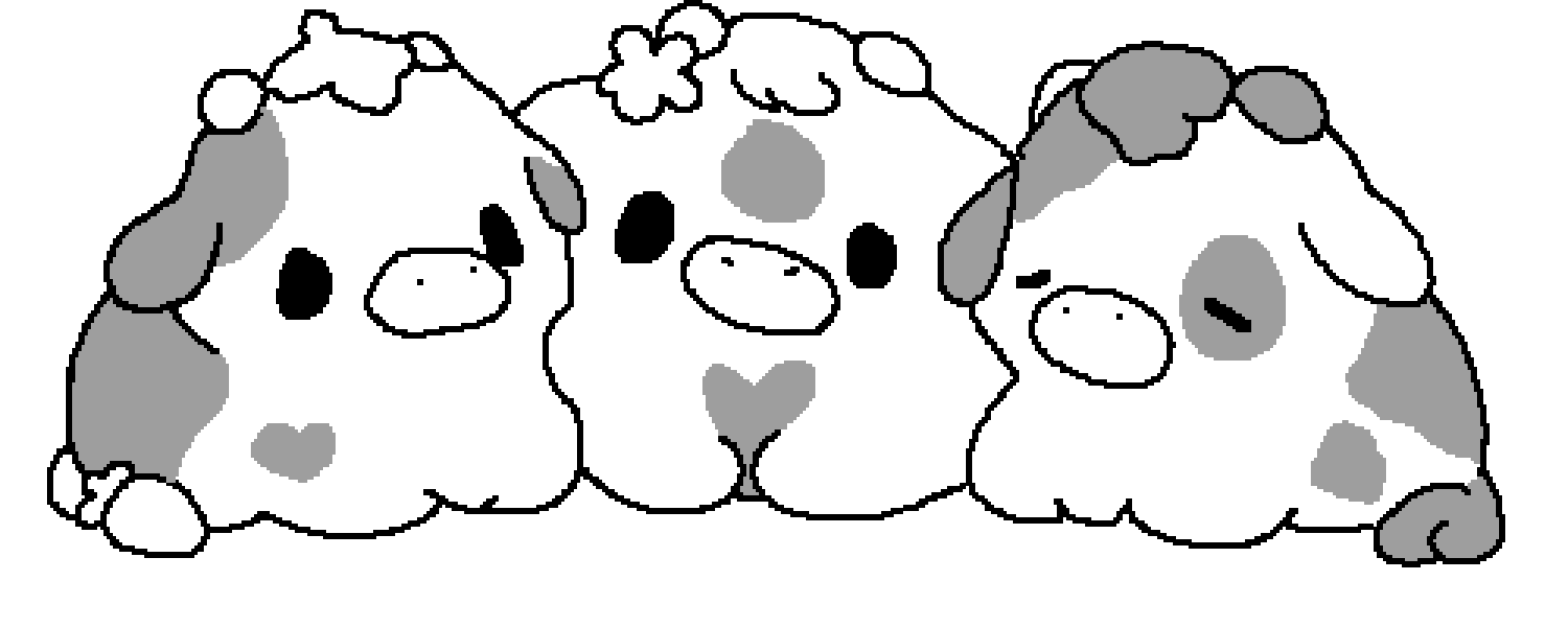 Pixilart - Cow base by PandasRcute