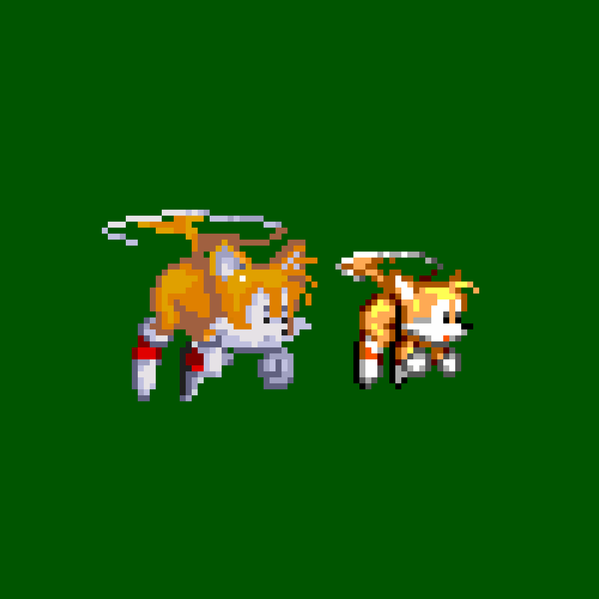 Pixilart - SMS flying Tails sprite improvement by Tuxedoedabyss03