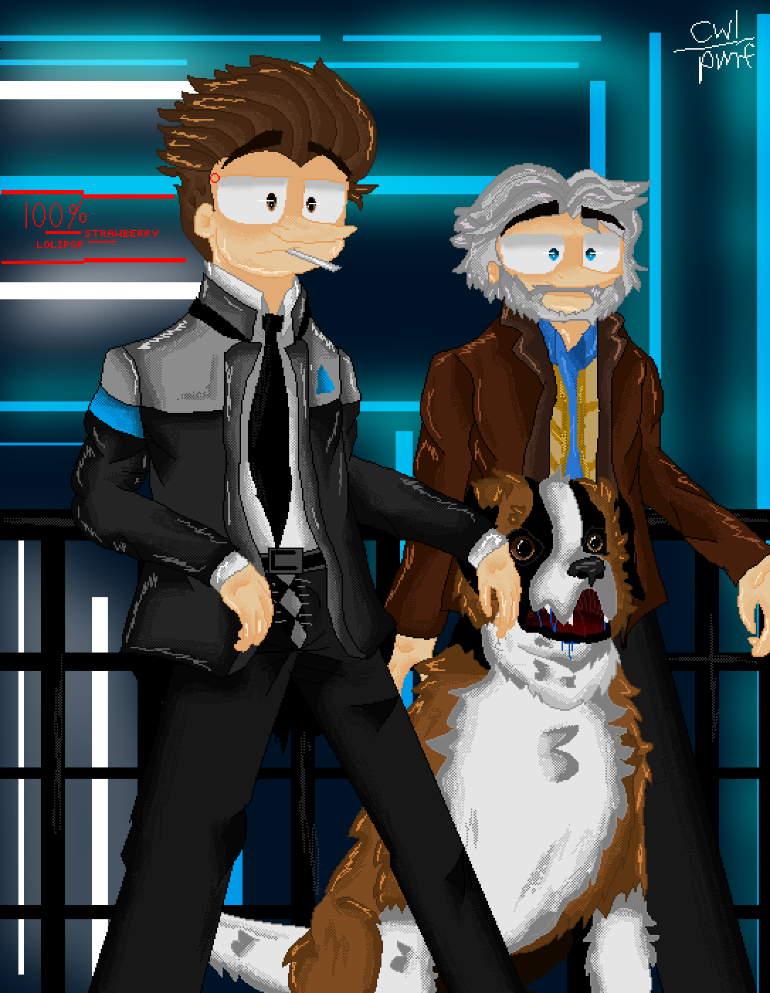 Pixilart - two guys chilling by Crystalwater1