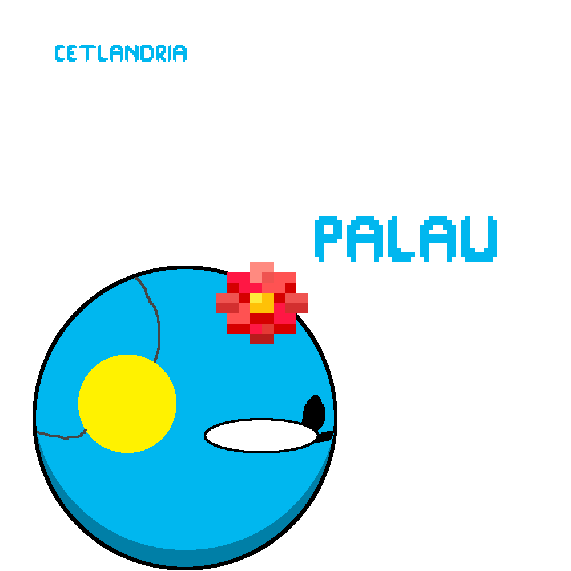 Pixilart - Palau countryball by Cetlandria