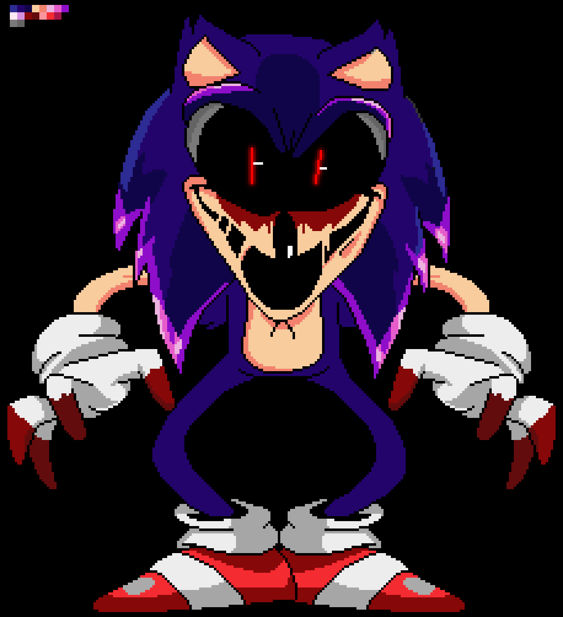 Pixilart - Sonic.EXE Base (YCR 3.0 Down Pose) by dominic-mcgee