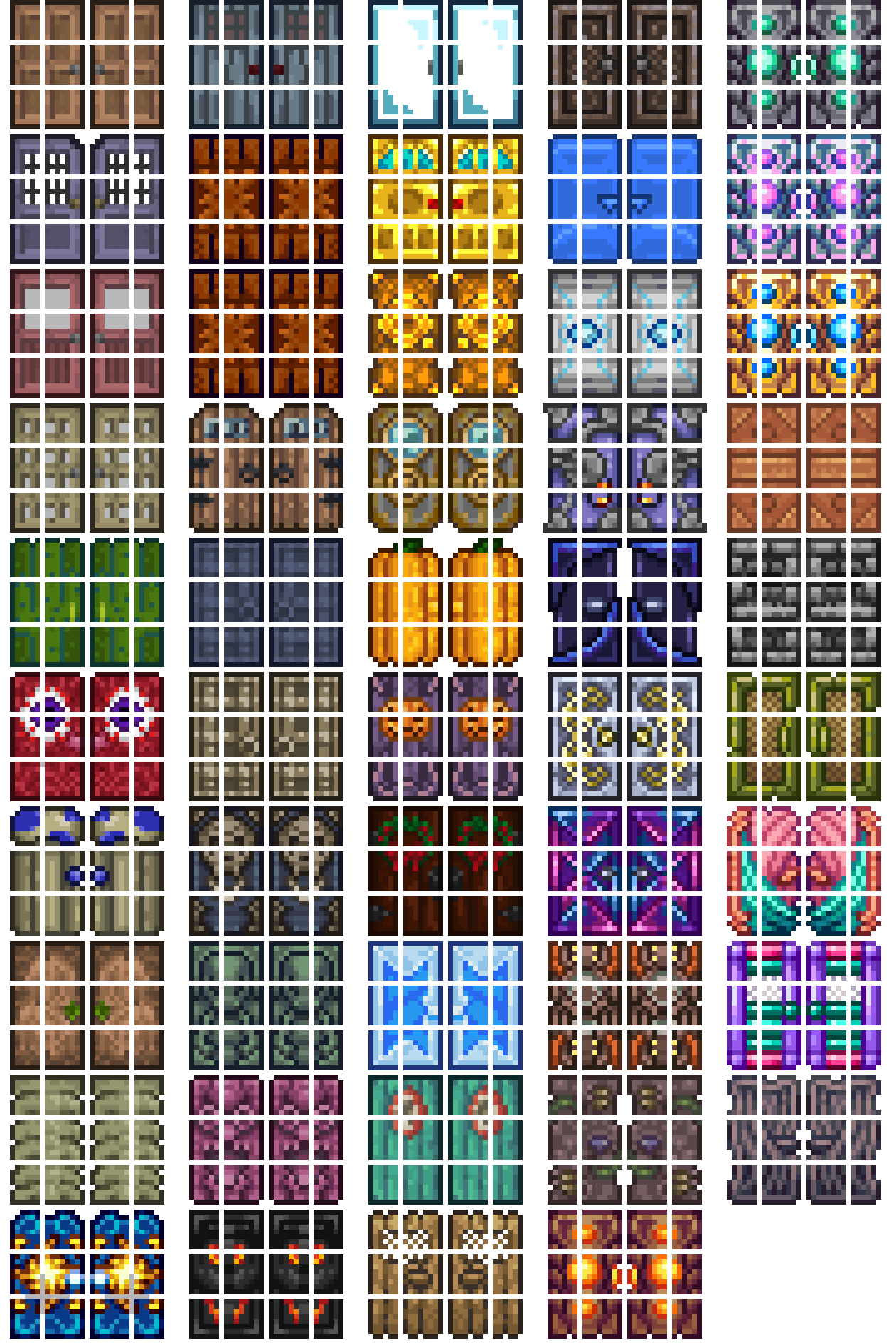 Pixilart - Terraria Tile ID #11 | Door (open) by tSpritesheeter