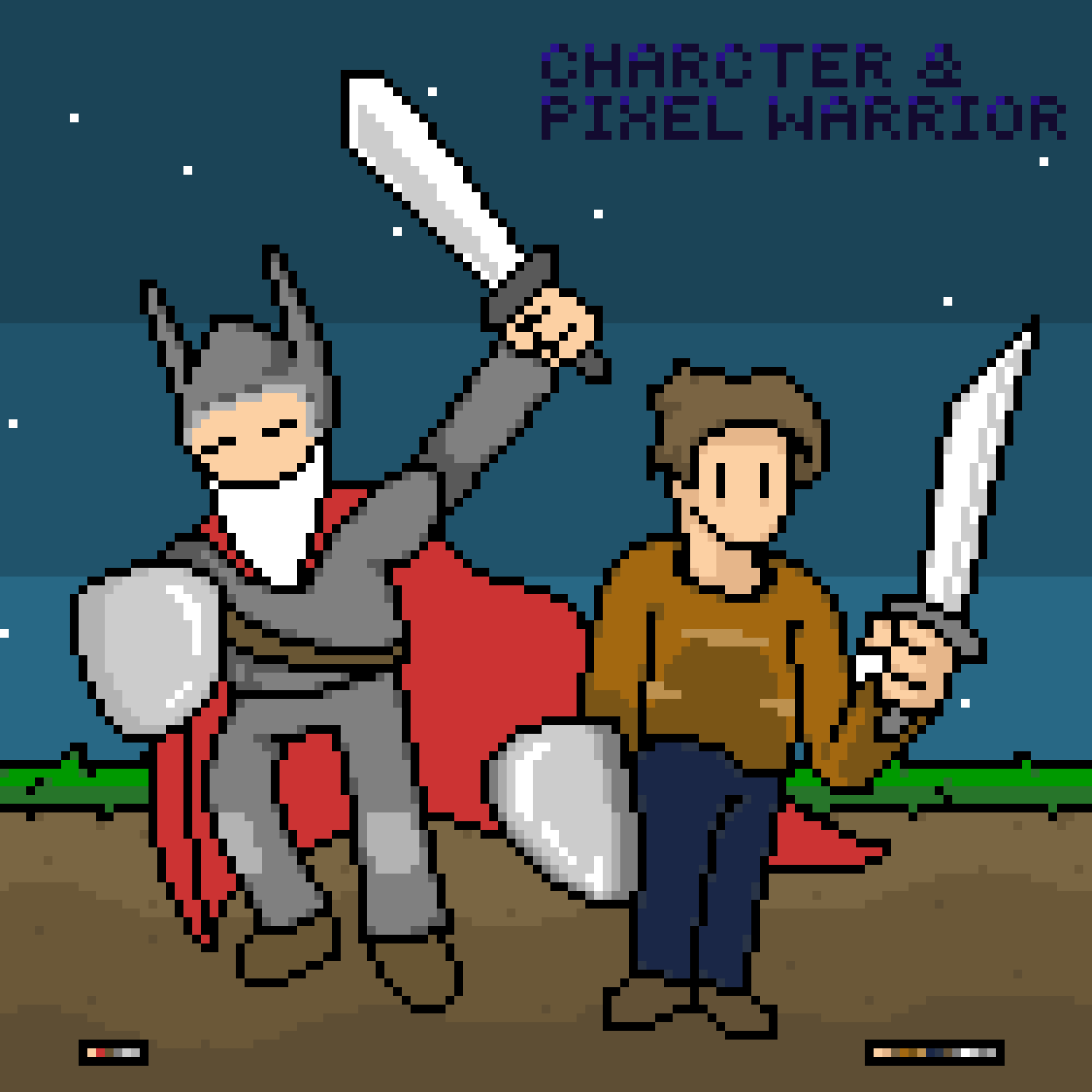 Pixilart - Character and the Pixel Warrior by WindarWarrior