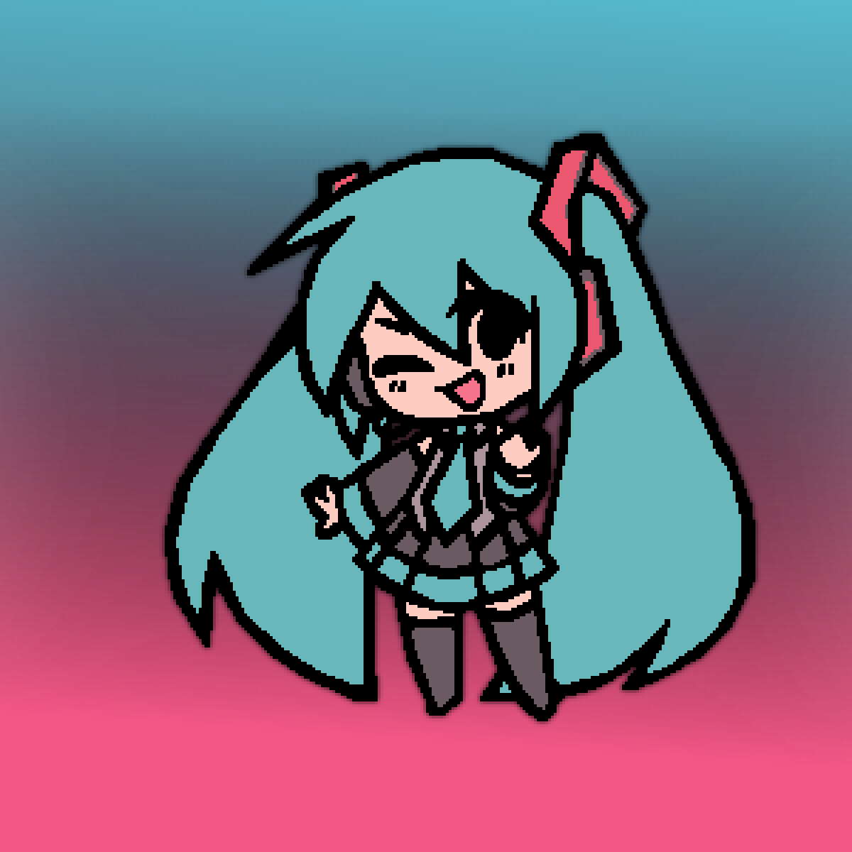 Pixilart - Hatsune Miku by Yuki-Hoshiko