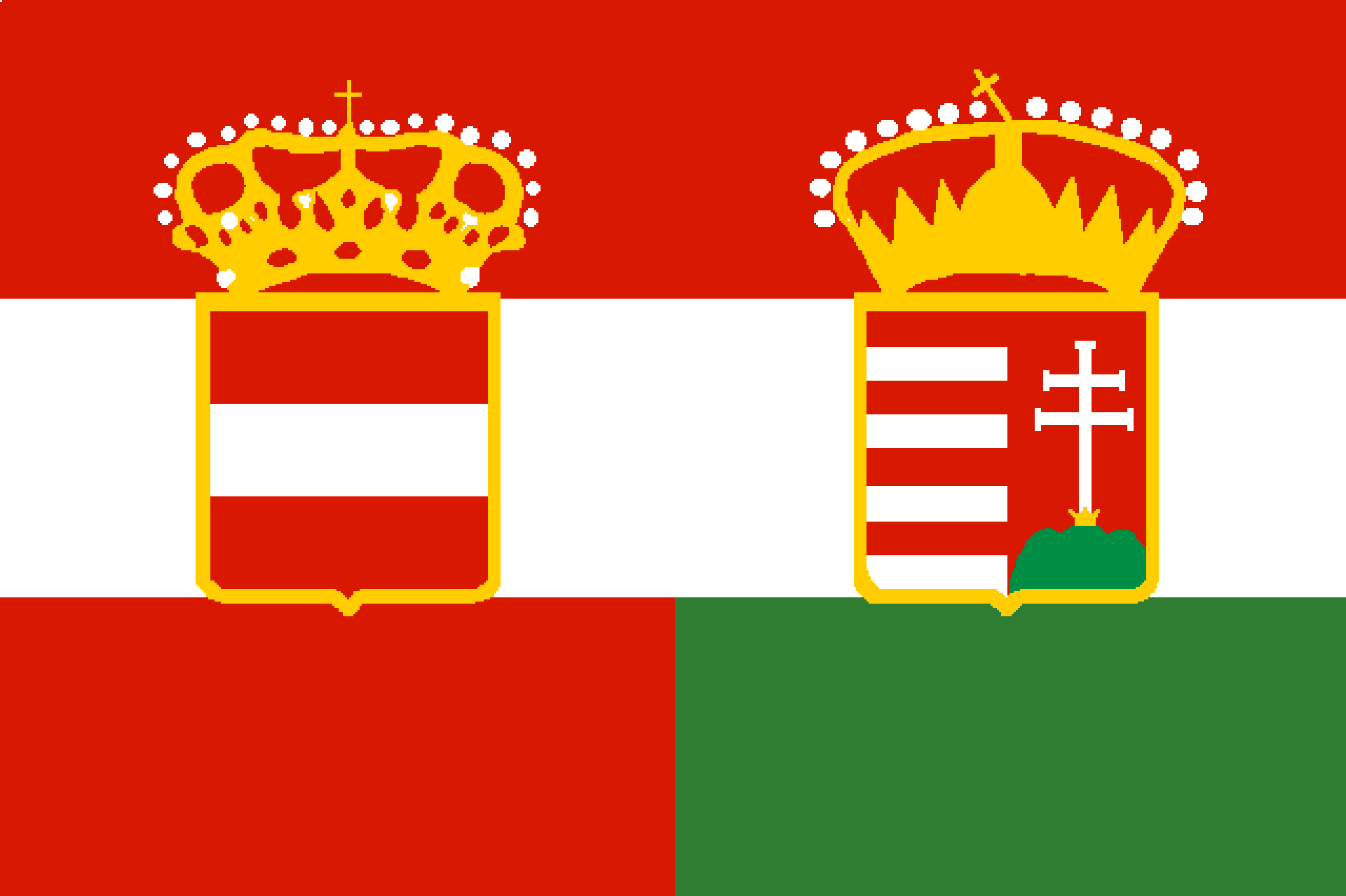 Pixilart - Flag and Flag map of Austria-Hungary by Pyrobyte