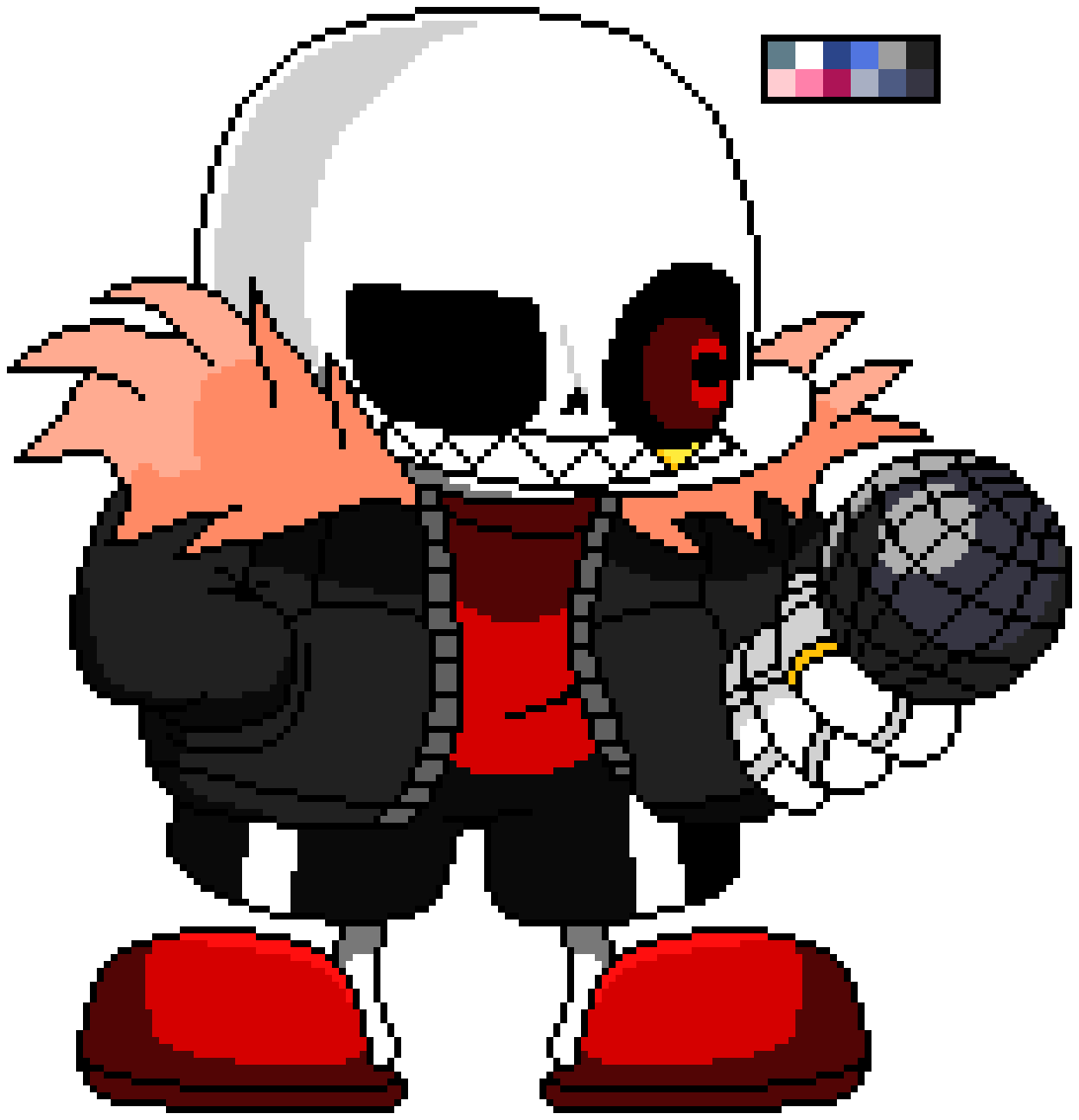 Pixilart - FNF fell Sans by THECAPTAIN85
