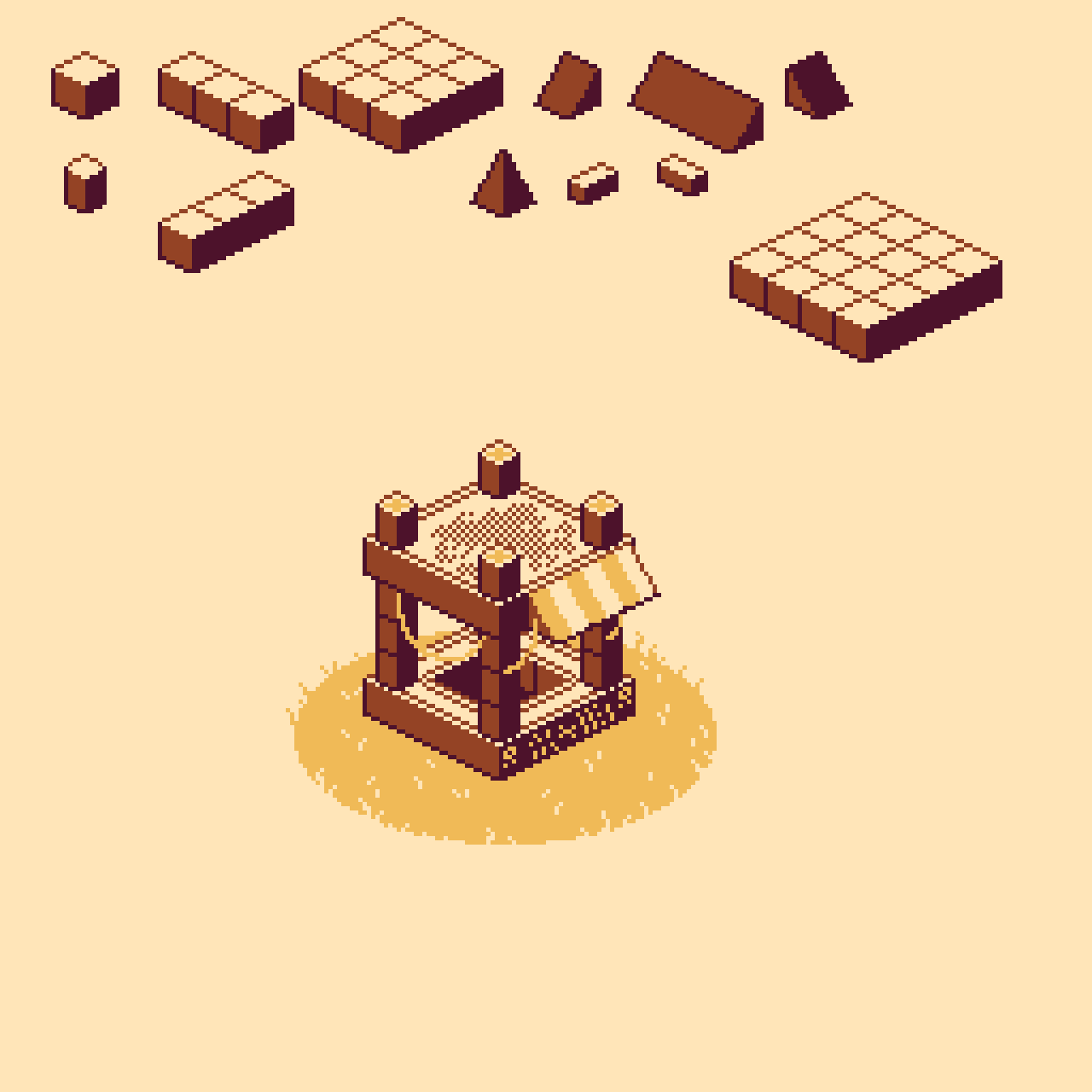 Pixilart - isometric market stall by thorkittypixel