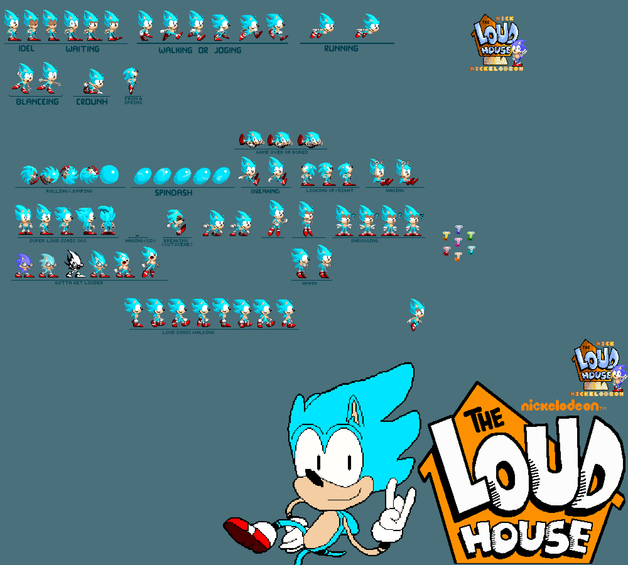 Pixilart - Super Loud Sonic Sprites (UPDATED) by Jmear-Collins96