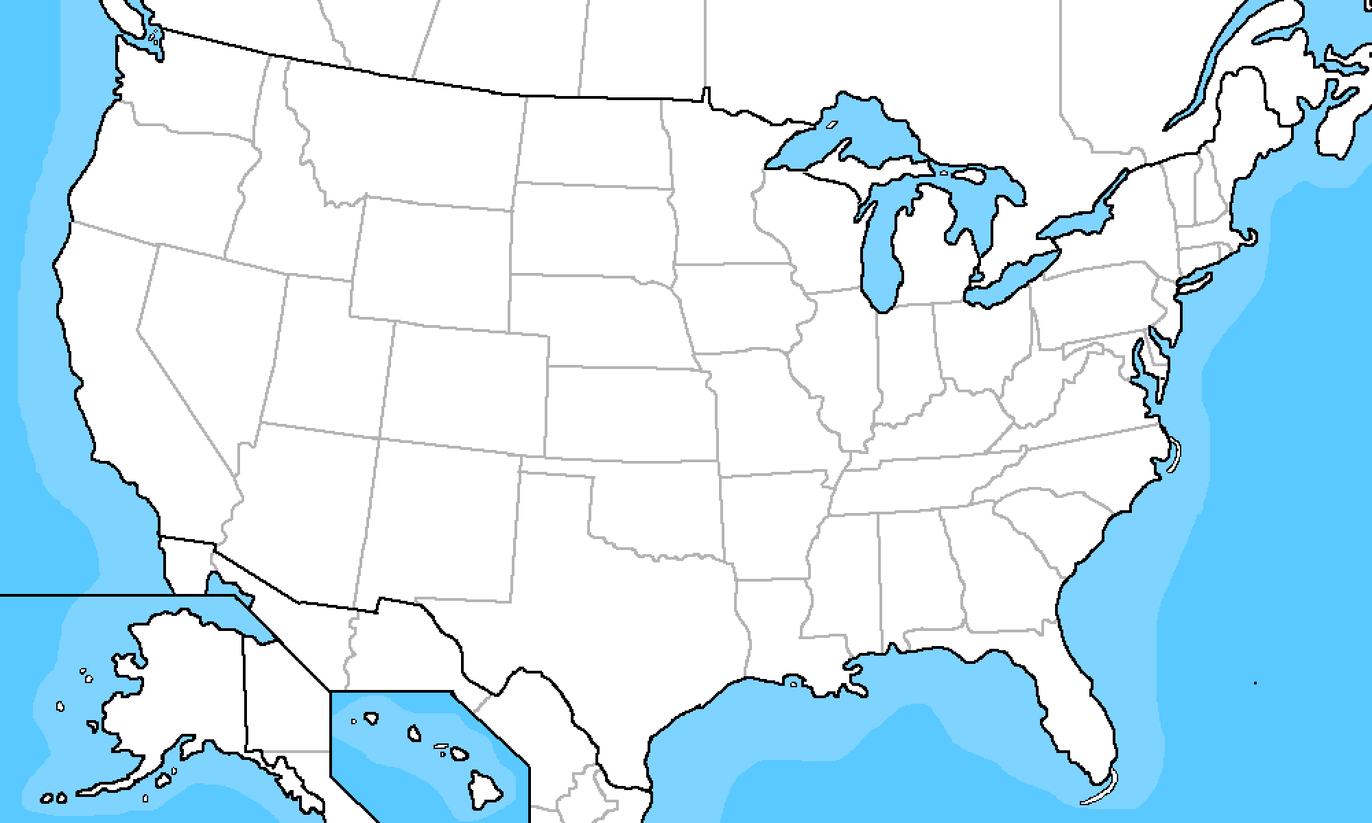 Editing North America every state/province - Free online pixel art ...